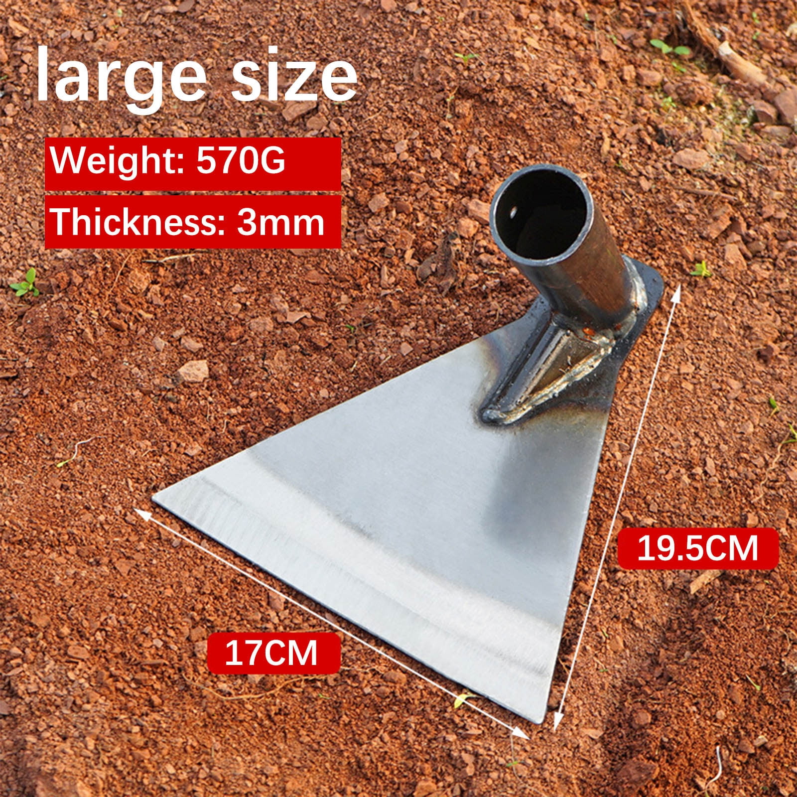 ZSBCMY Manganese Steel Forged Agricultural Hoe, Heavy-Duty Weeding Tool ...