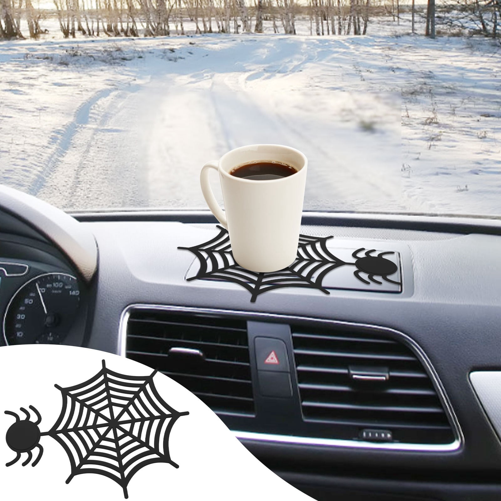ZSBCMY Spiderweb PVC Table Mat, Non-slip Soft Rubber Slip Mat, Stylish ...