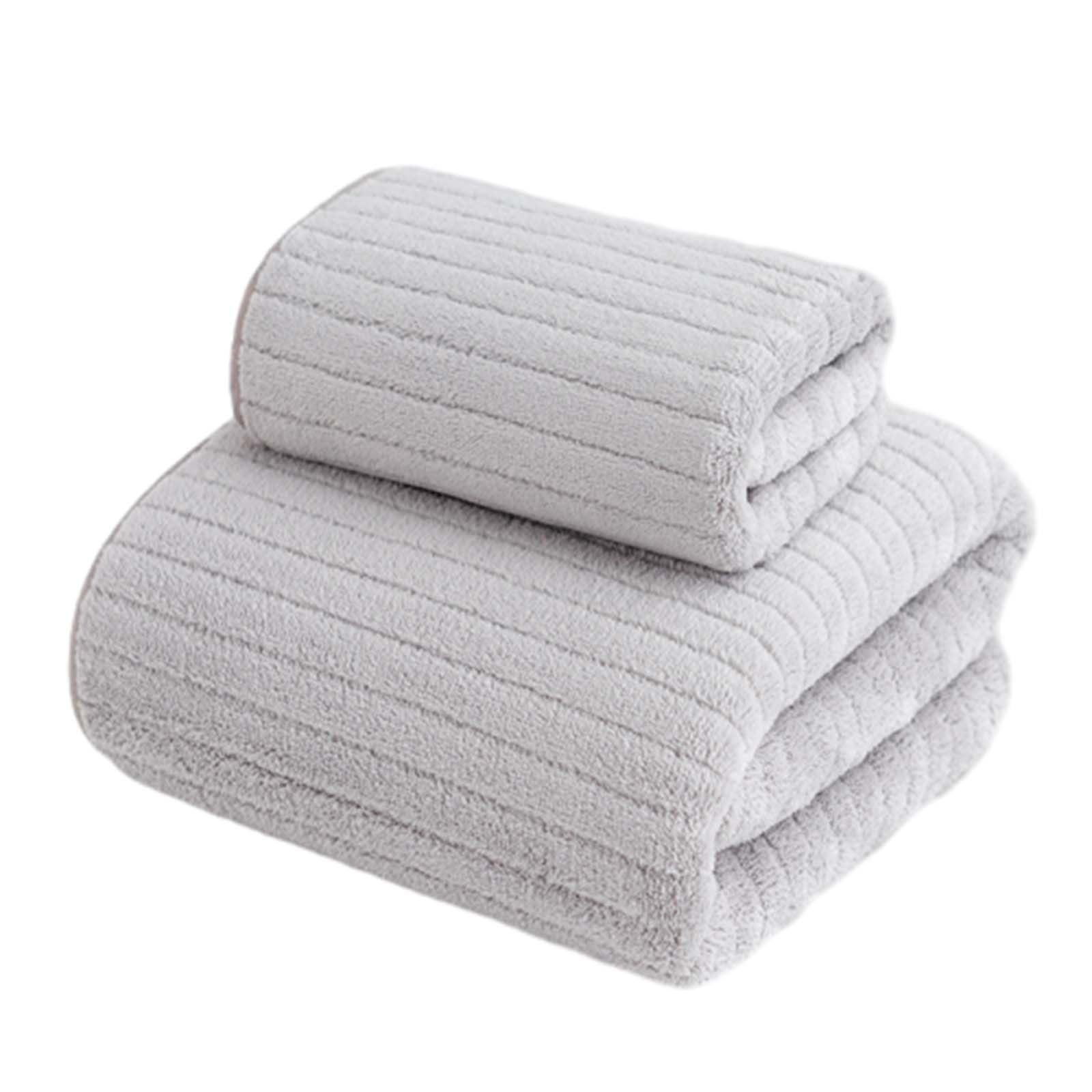 ZSBCMY Velvet Absorbent Bath Towels Set, Soft Comfortable Face and Bath ...