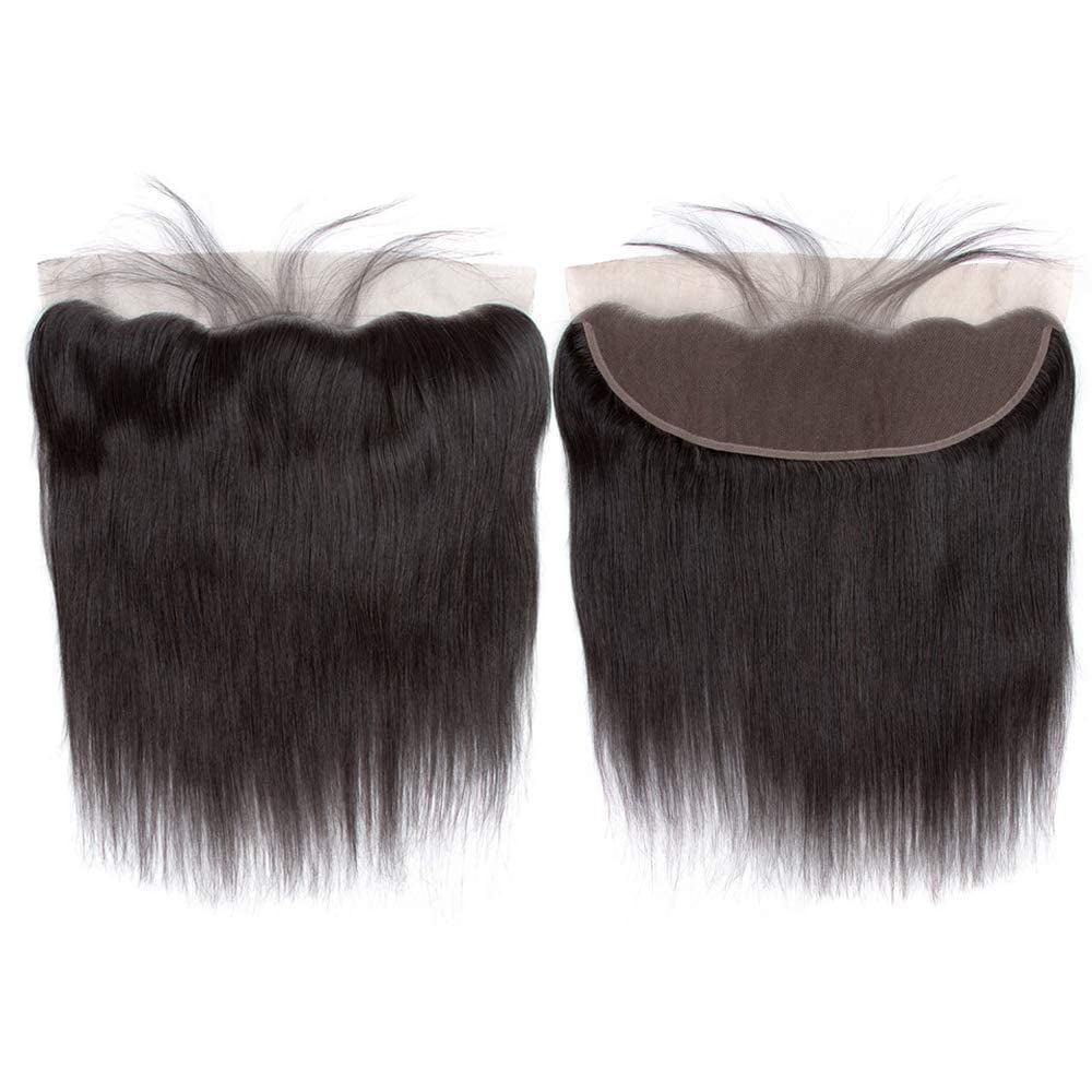 ZSF Hair Brazilian Vigin Hair Straight Lace Frontal Closure Ear to Ear ...