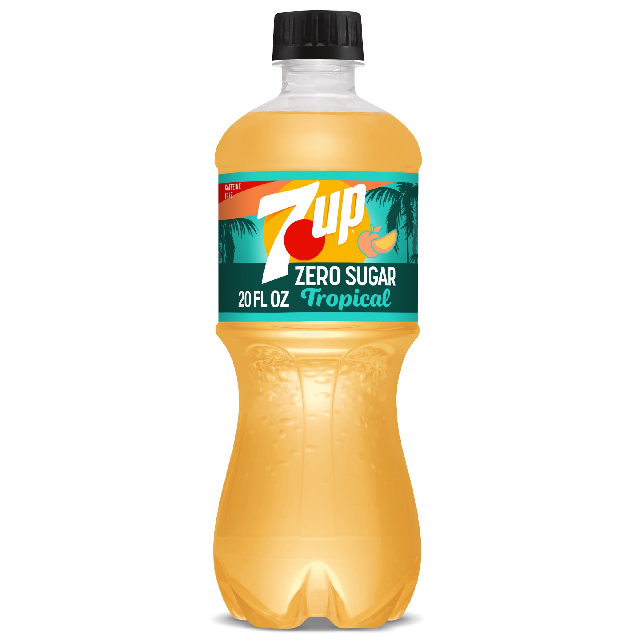 7UP Tropical Zero Sugar Caffeine Free Lemon Lime Mango Peach Soda Pop ...