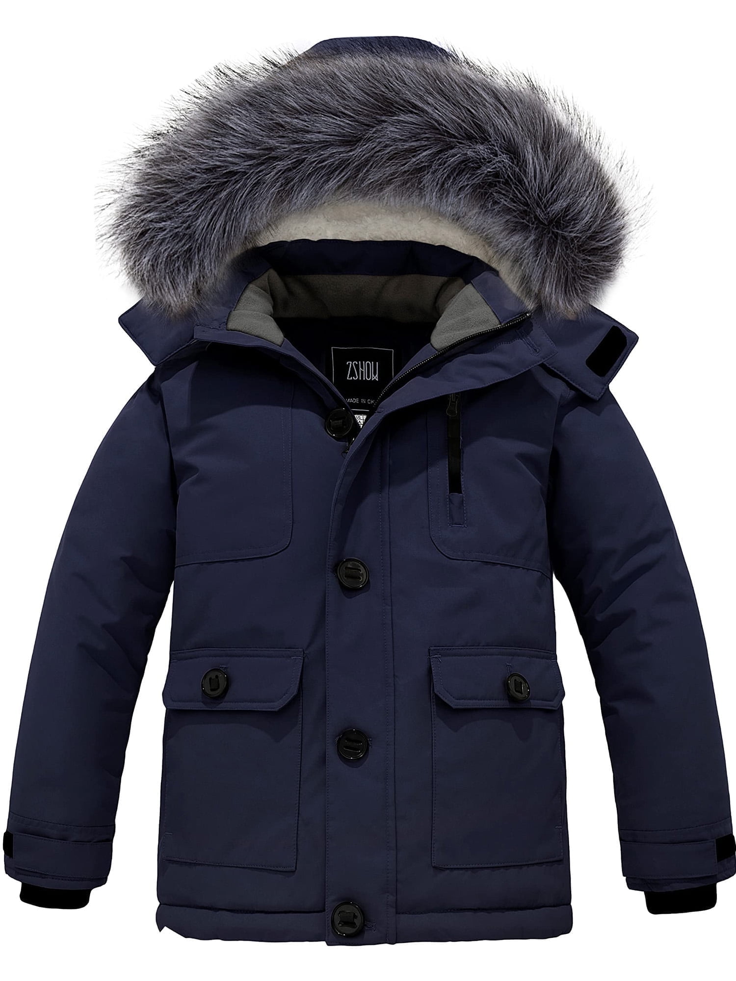 ZSHOW Boy's Warm & Waterproof Puffer Coat with Hood, Insulated Winter ...