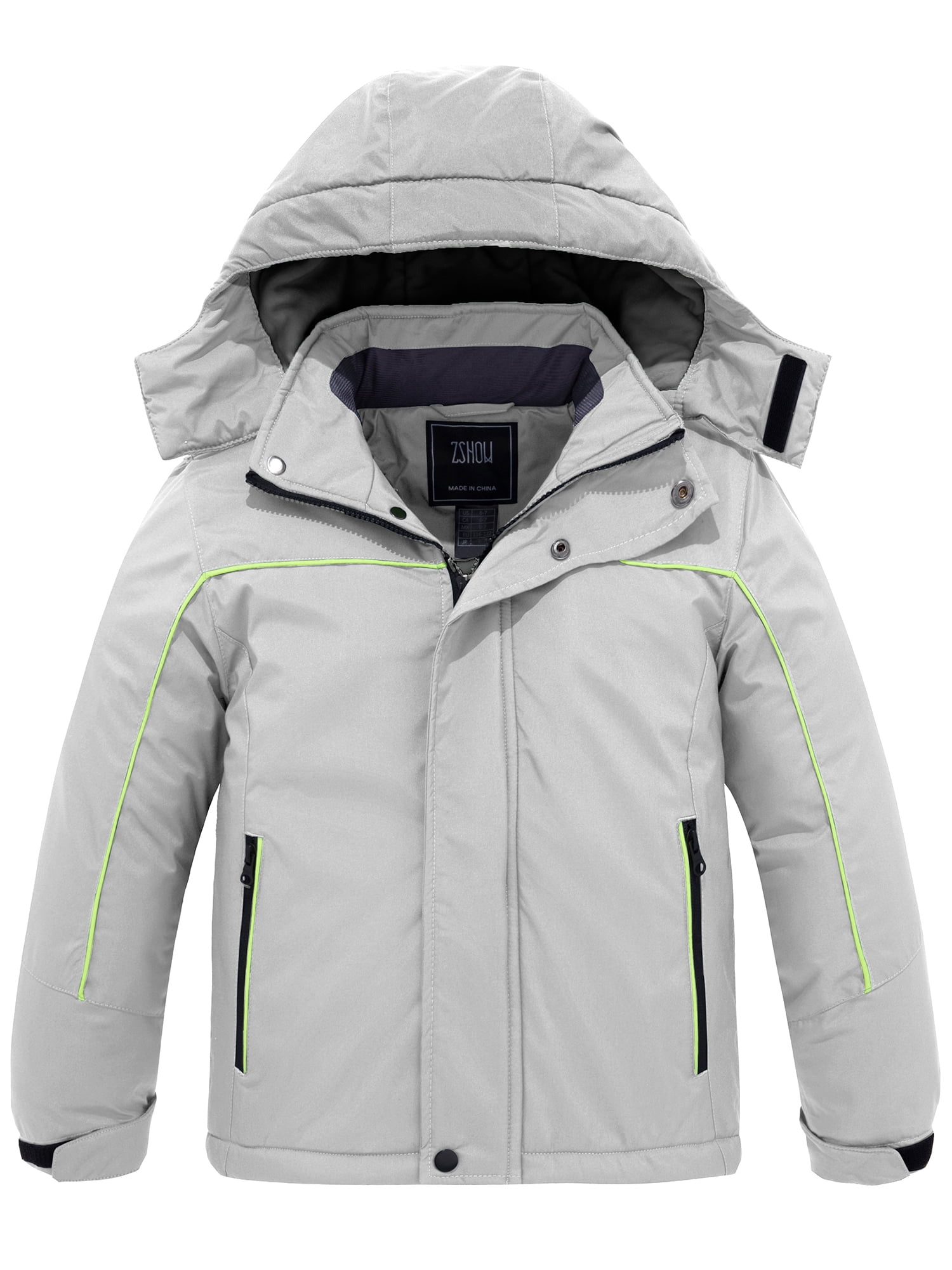 ZSHOW Boy's Waterproof Ski Jacket, Windproof Snow Coat with Detachable ...