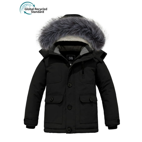 ZSHOW Boy's Waterproof Winter Jacket, Windproof Puffer Coat, Quilted ...