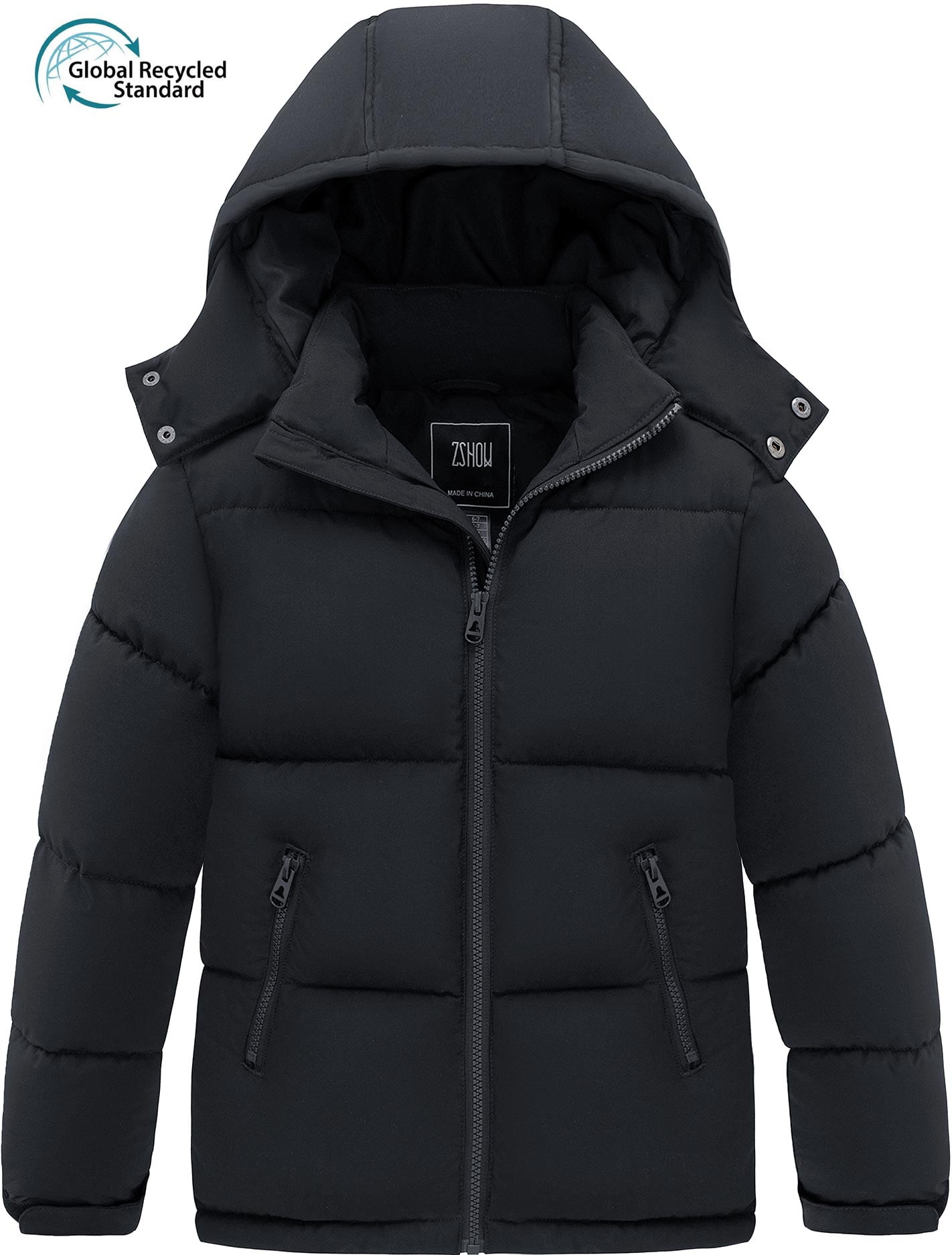 ZSHOW Boys' Puffer Jacket Warm Insulated Winter Coat Windproof Winter ...