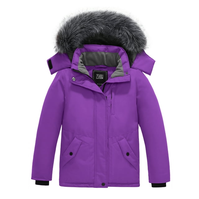 ZSHOW Girl's Warm Water Resistant Winter Puffer Coat with Removable ...