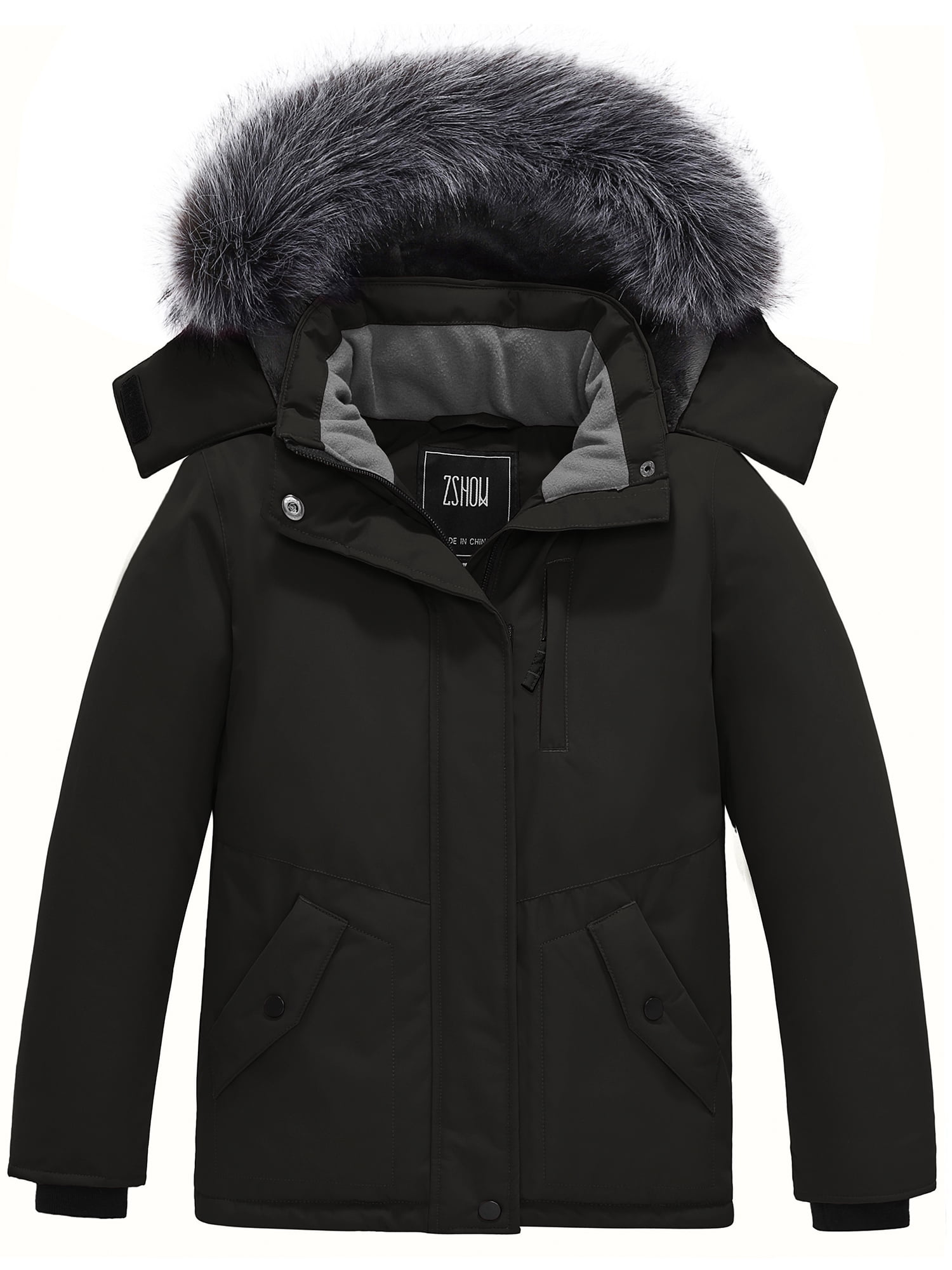 ZSHOW Girl's Warm Winter Puffer Jacket with Detachable Hood ...