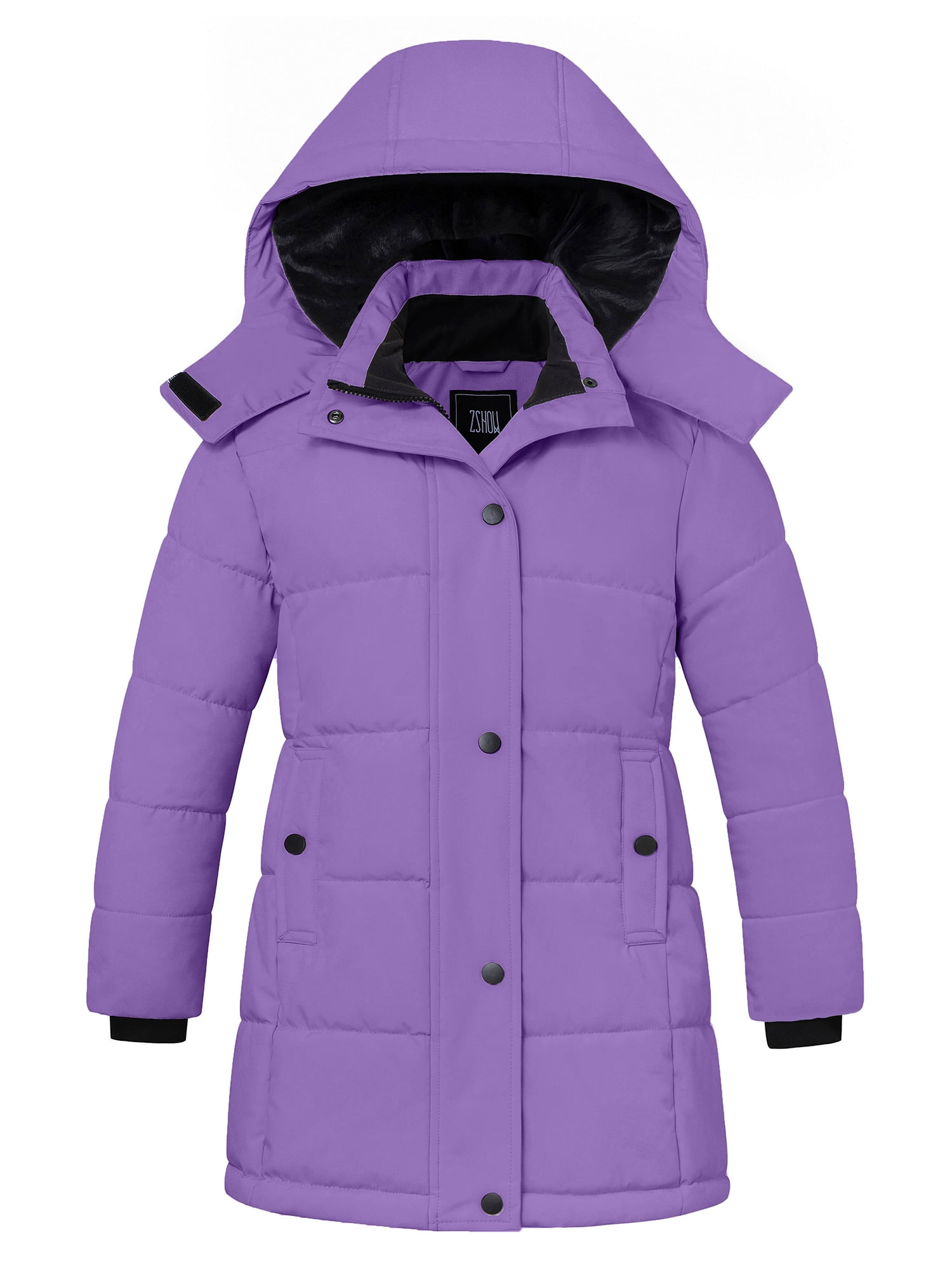 ZSHOW Girl's Winter Parka Water Resistant Puffer Jacket with Hood ...