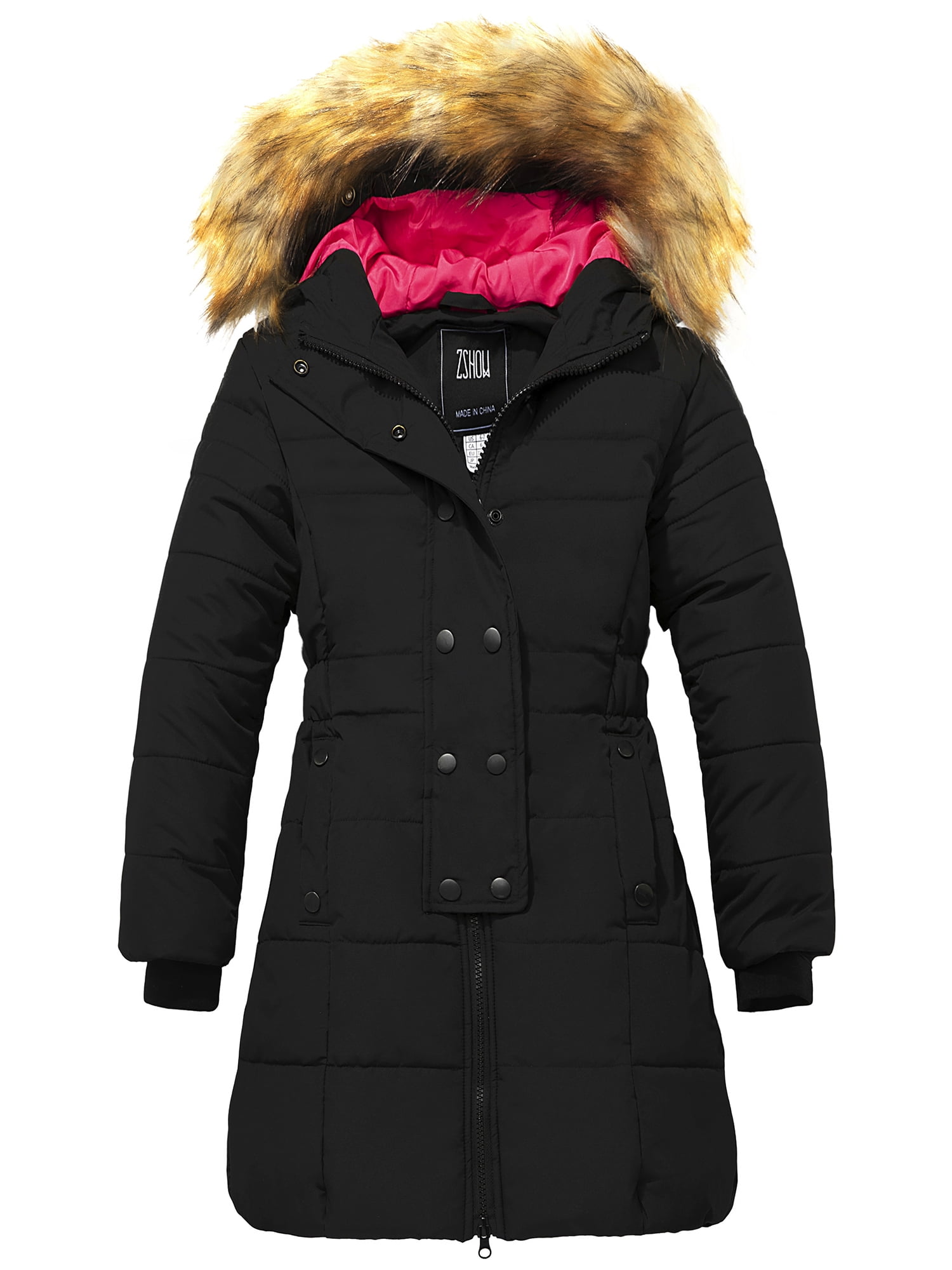 ZSHOW Girls' Puffer Coat Padded Winter Jacket Warm Hooded Long Puffer ...
