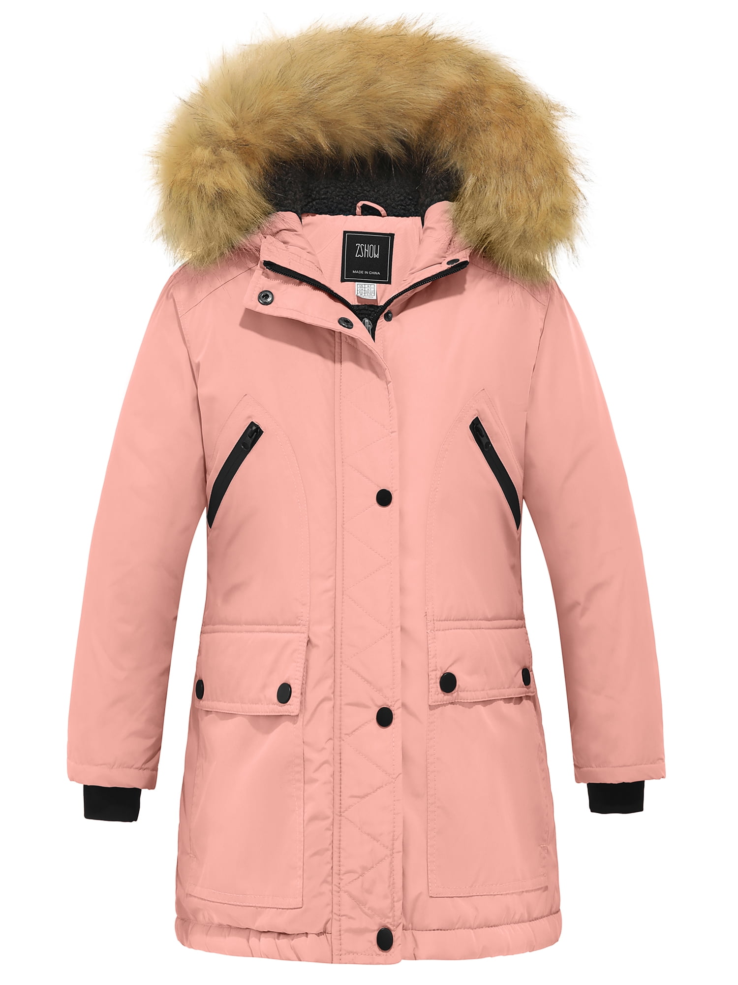 Wantdo Girls' Puffer Jacket Long Winter Parka Coat Windproof Outerwear ...