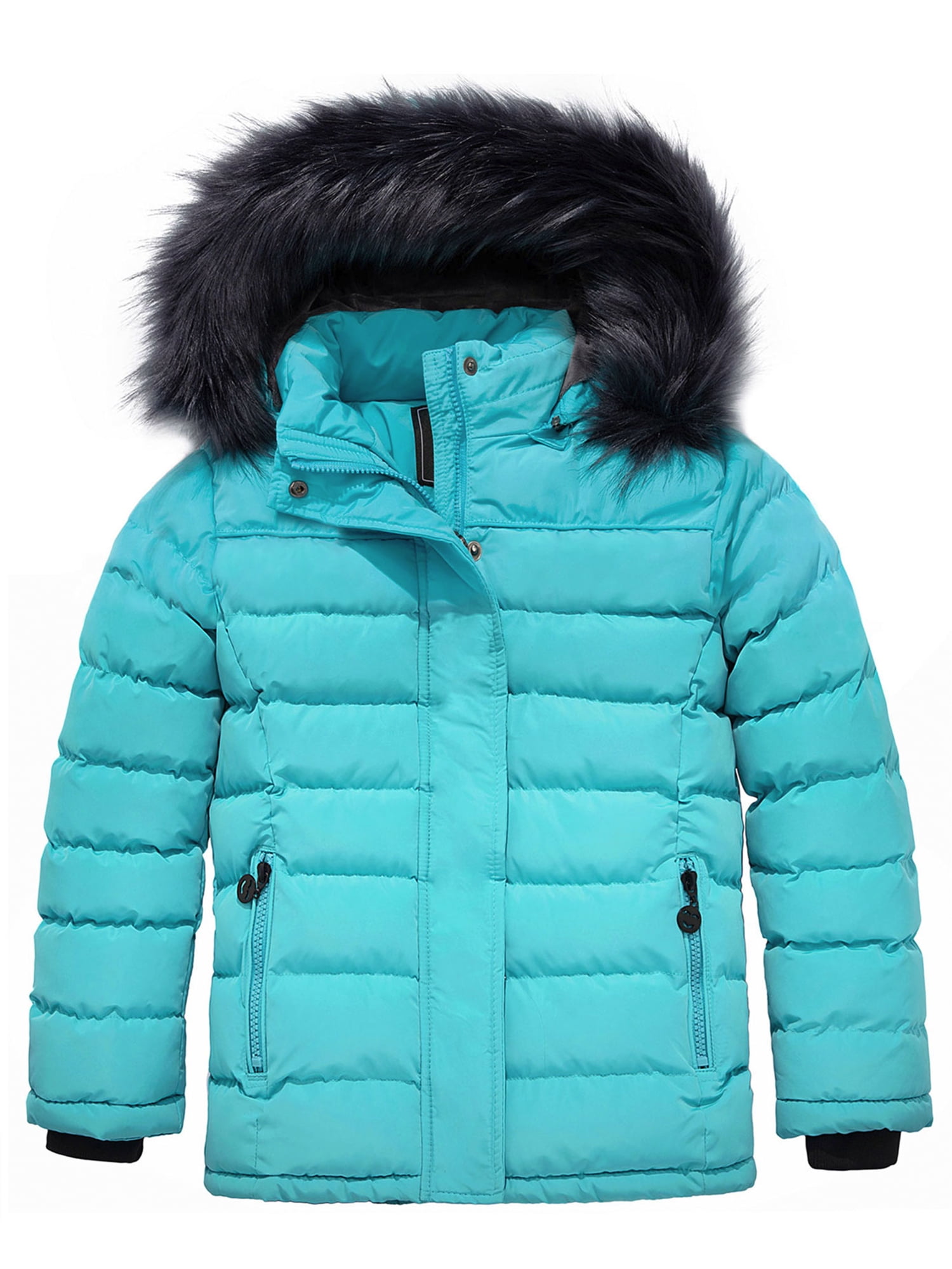ZSHOW Girls' Lite Weight Winter Puffer Jacket, Water Resistant, Hooded ...
