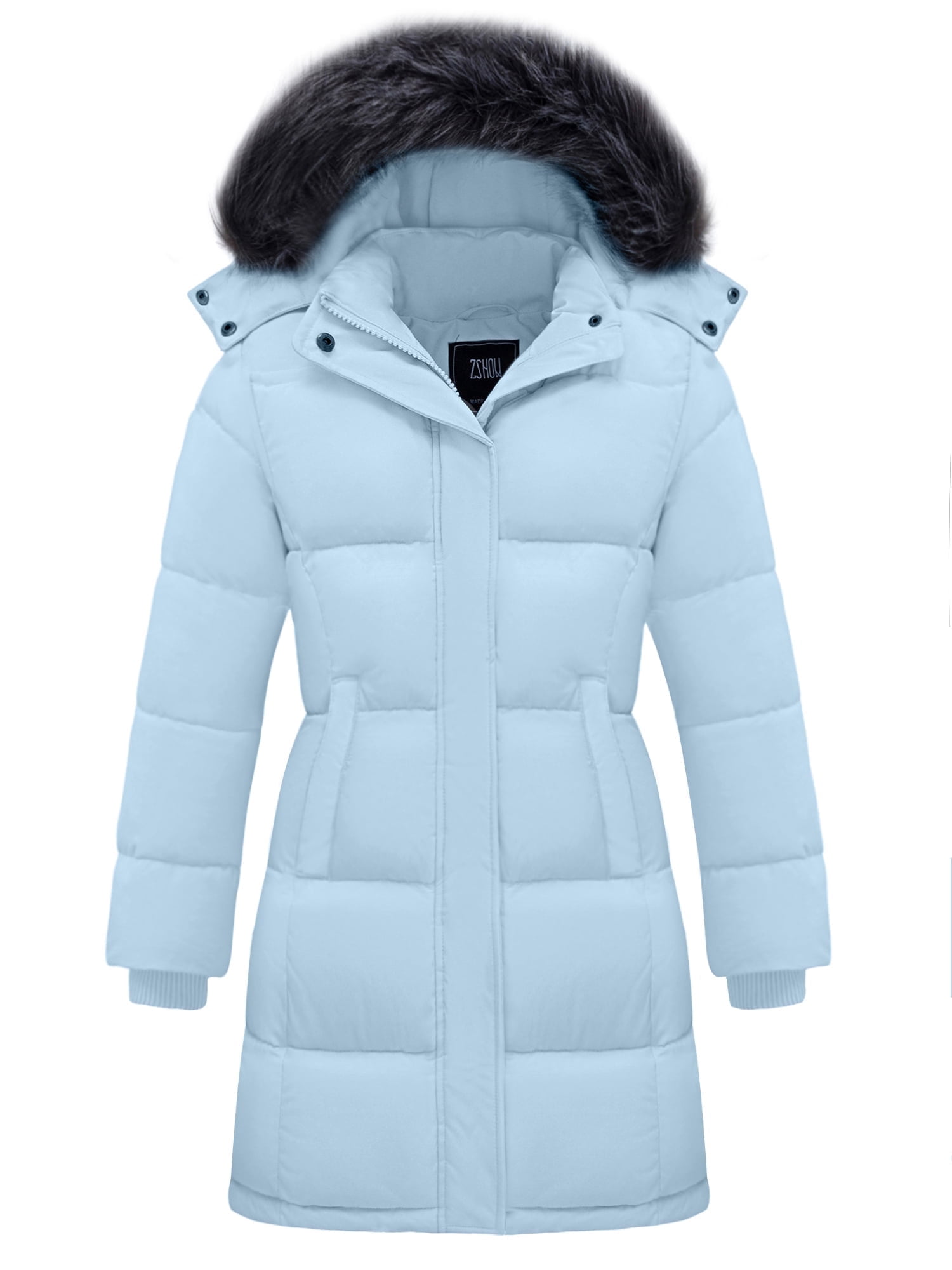 ZSHOW Girls' Puffer Jacket Water Resistant Hooded Winter Coat Warm ...