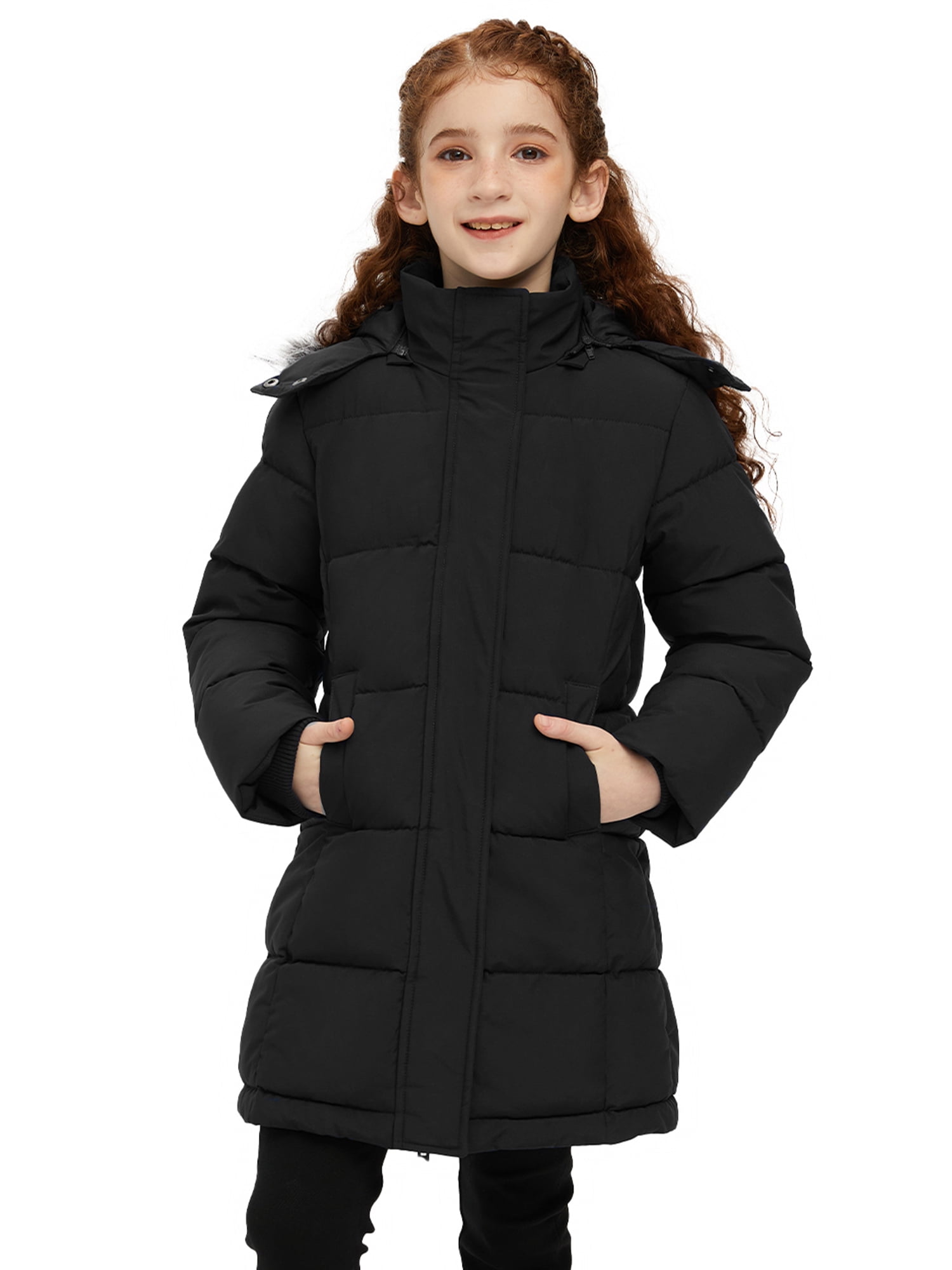 ZSHOW Girls' Recycled Coat Warm Waterproof Puffer Parka Jacket with ...