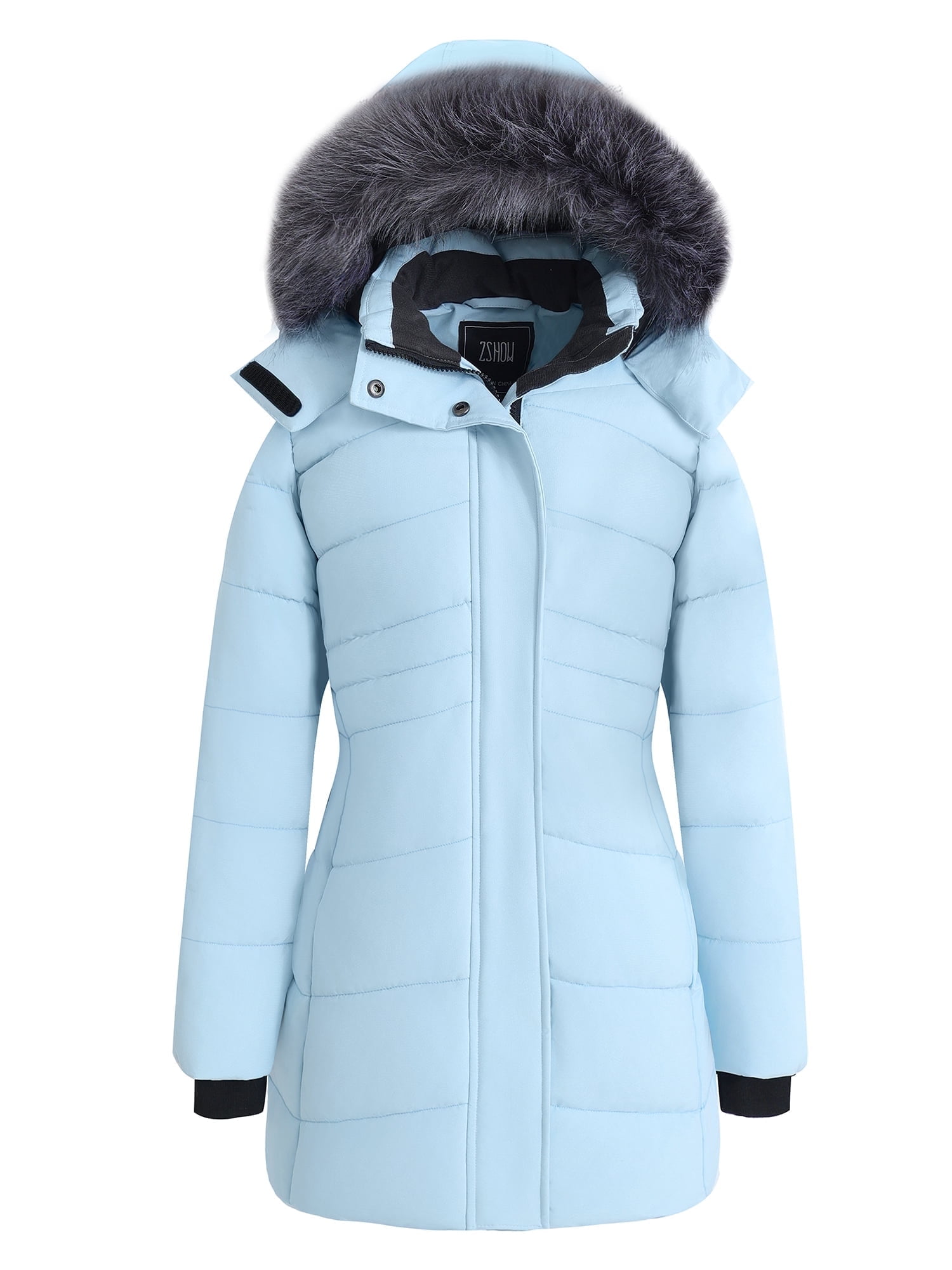 ZSHOW Women's Puffer Jacket Windproof Puffer Coat Warm Hooded Puffer ...