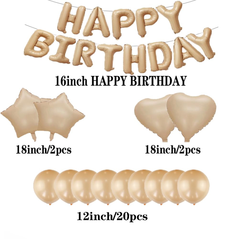 ZSNWGZ Sweet 17th AJH3 Birthday Decorations Party Supplies, Caramel ...
