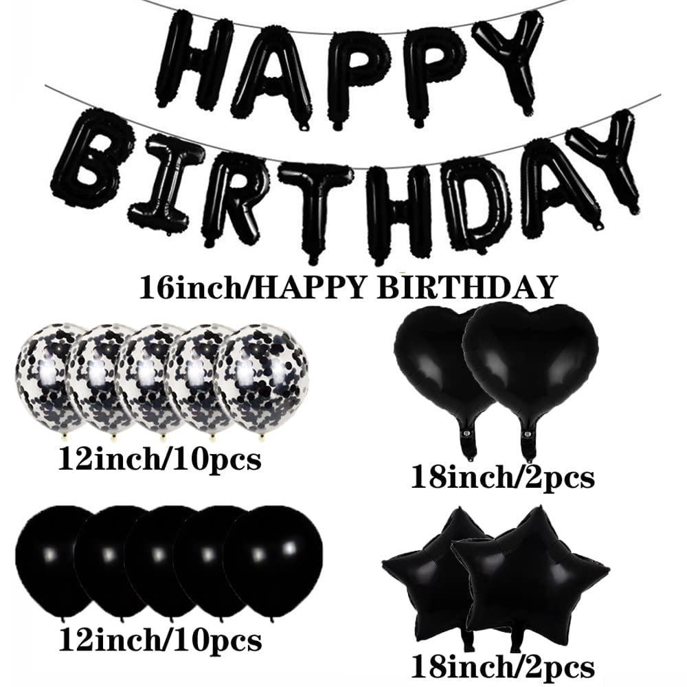 ZSNWGZ Sweet 26th AJH3 Birthday Decorations Party Supplies,Black Number ...