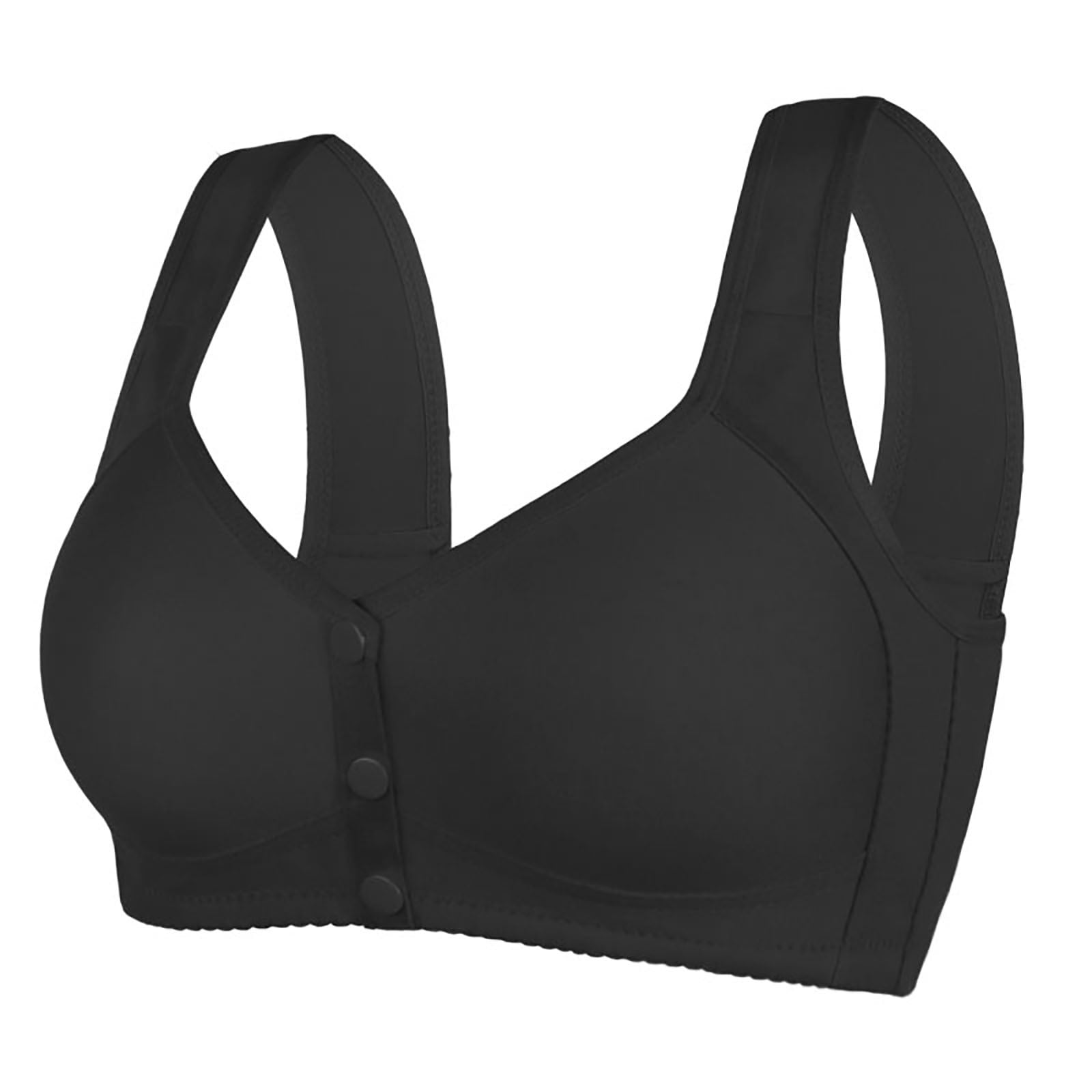 ZSQDM Womens Underwear Women Shaped Cup Front Button Bra Without Wires ...