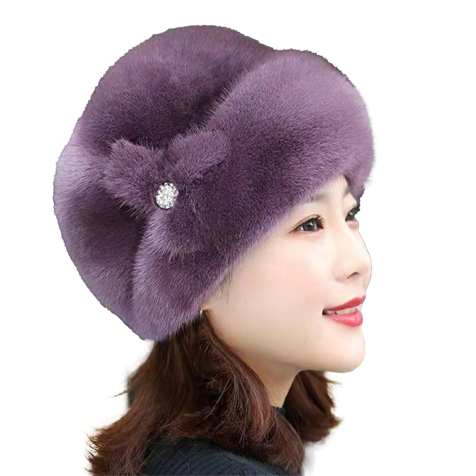 ZSQDM Knit Slouchy Beanie Winter Middle And Elderly Women's Hats Winter ...