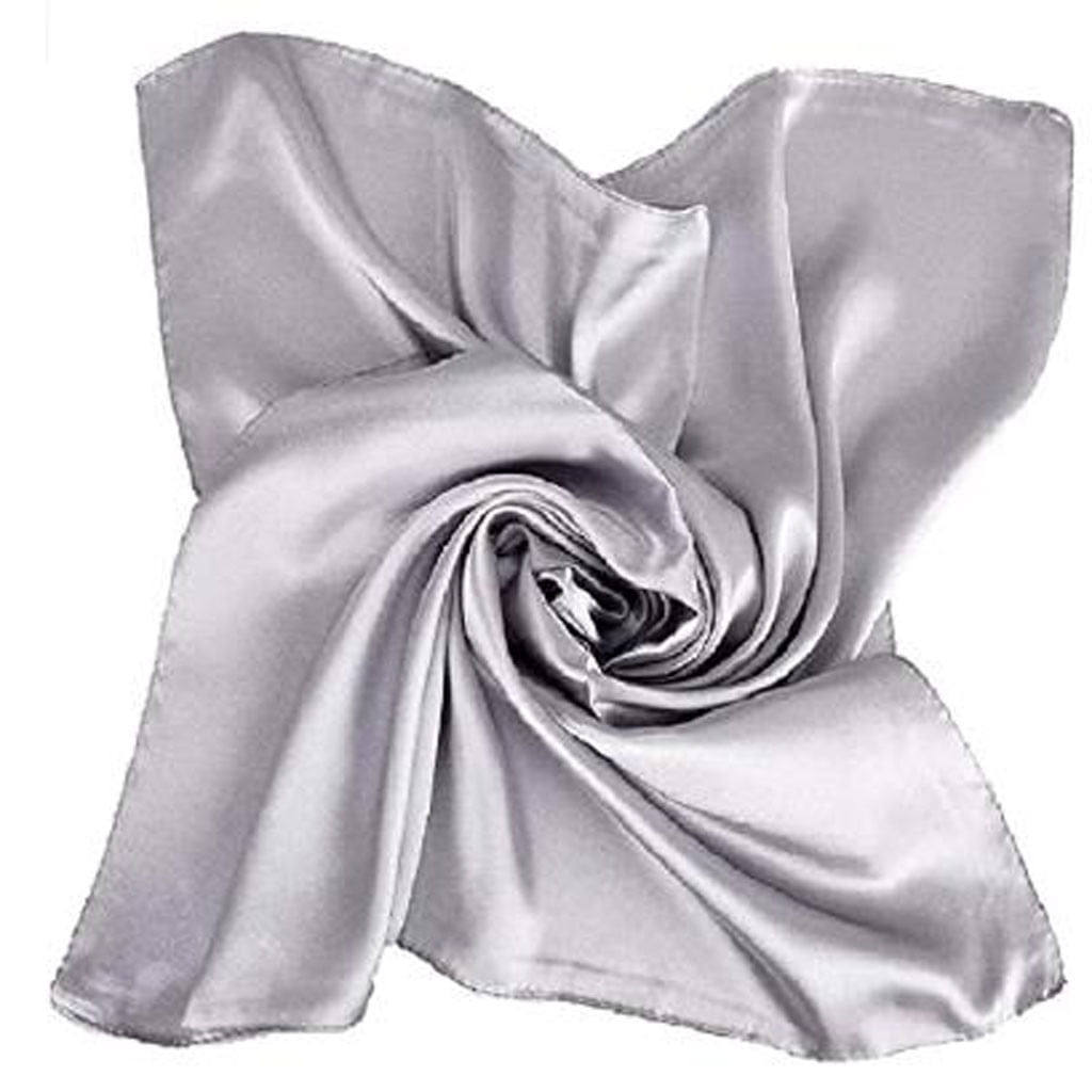 ZSQDM Large Head Scarf for Women Satin Silk Large 90x90 cm Square Plain ...