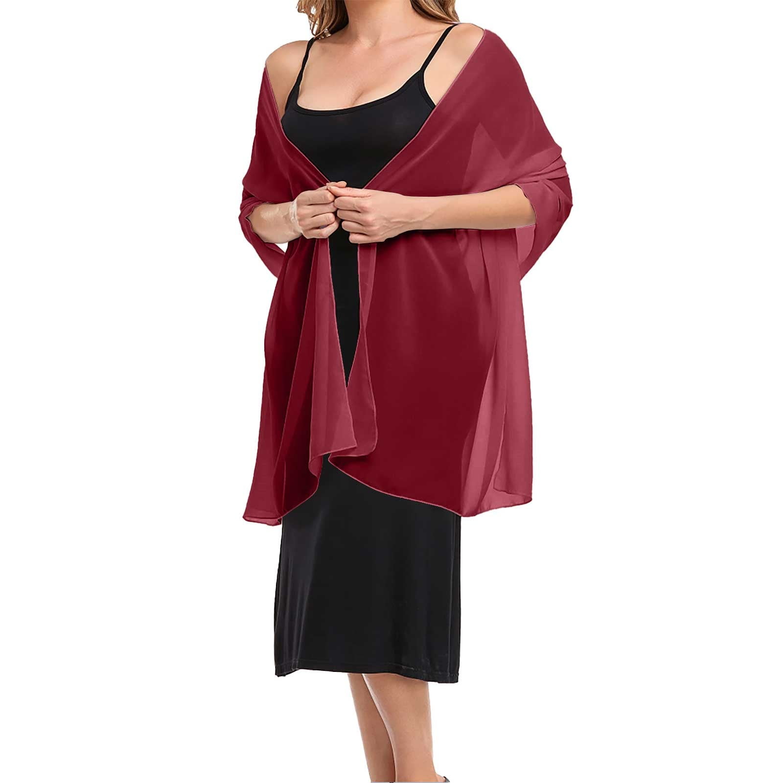 ZSQDM Ponchos Adult Shawls And For Evening Dresses Chiffon Women ...