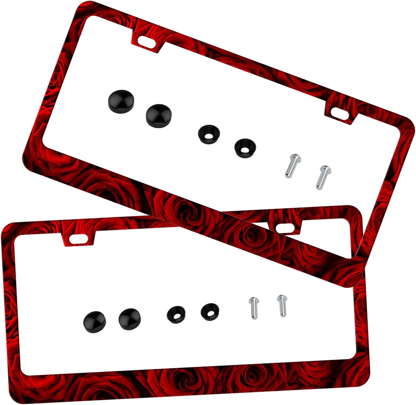 Zone Tech Matte Aluminum License Plate Cover Frame - 2-Pack Classic ...