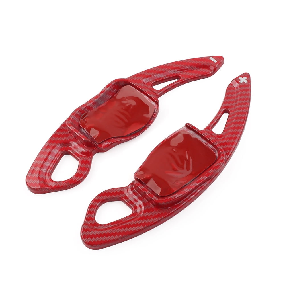ZSWAL Carbon Fiber Red Steering Wheel Paddle Shifter Extension, ABS ...