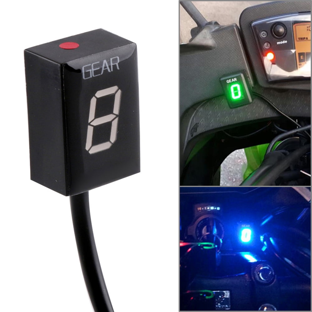 ZSWAL Motorcycle 12V 1-6 Speed Level Gear LED Display Indicator ...
