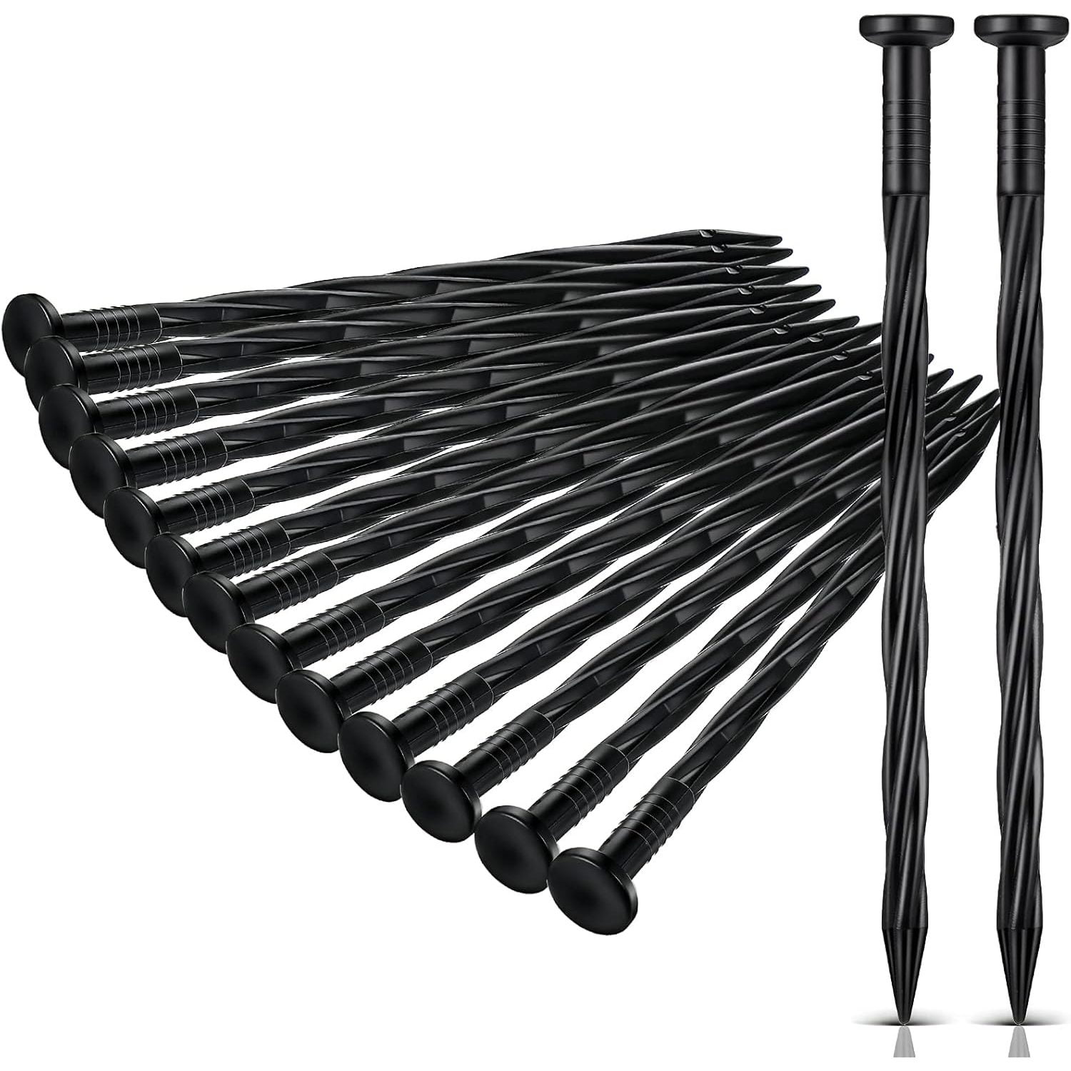 ZSWP 150 Pack 8 Inch Plastic Edging Nails Spiral Stakes Anchoring ...