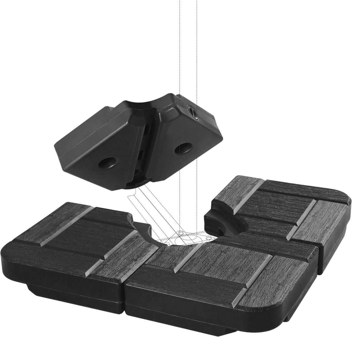 ZSWP 4Pcs Patio Umbrella Base Heavy Duty, 190lb Capacity Heavy ...