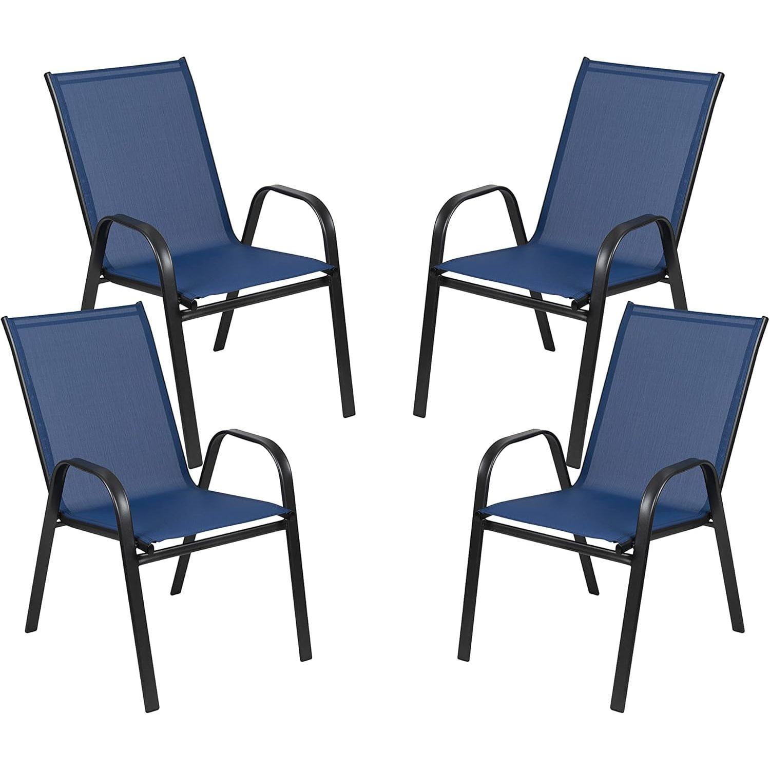 ZSWP Brazos Series Outdoor Stackable Patio Chairs with Flex Comfort ...