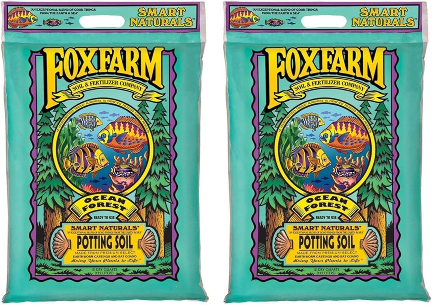 ZSWP Ocean Forest Potting Soil, 12qt (Pack of 2) - Light, Aerated ...