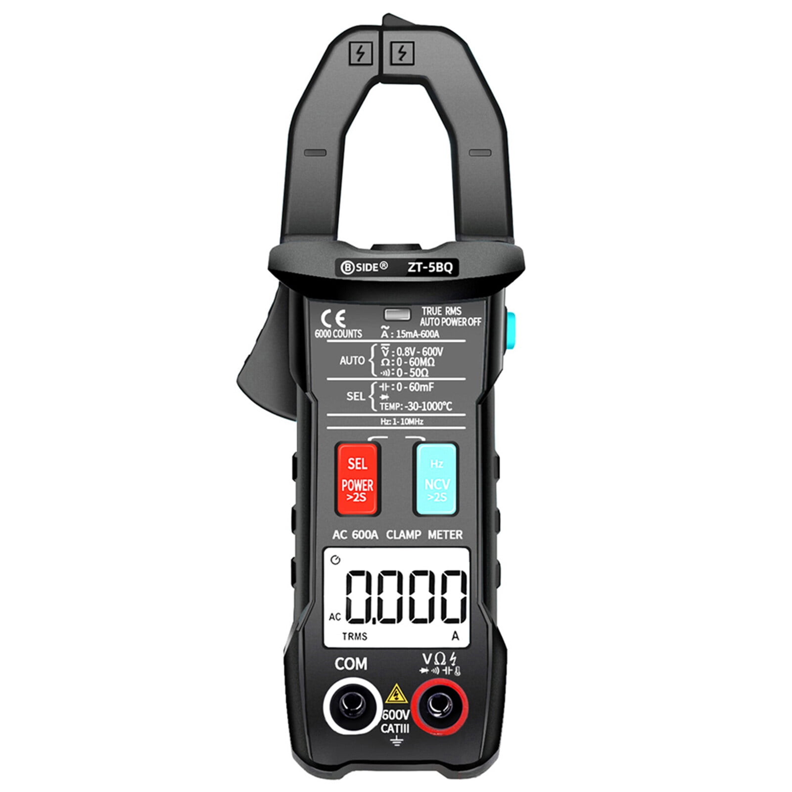 ZT-5BQ 6000 Counts High Precision NCV Test Digital Smart Clamp Meter ...