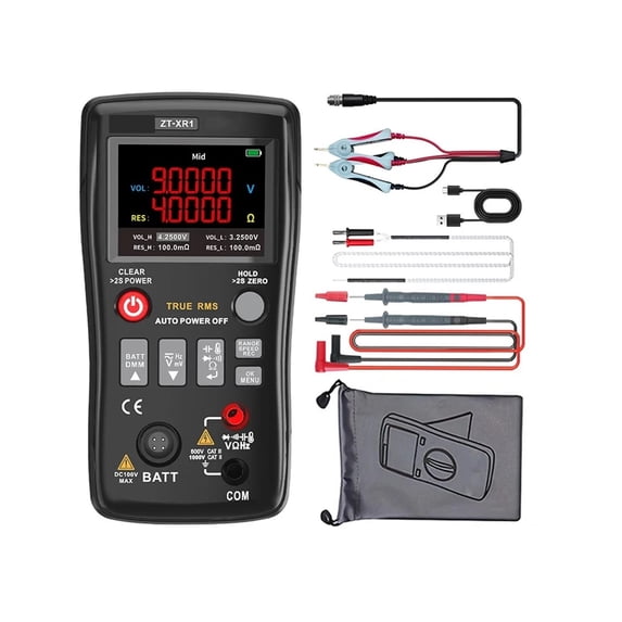 ZT-XR1 Resistance Meters High Precision Digital Multimeter Battery ...