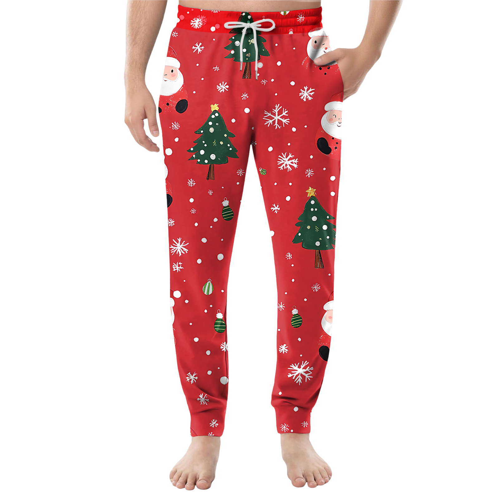 ZTACE Family Matching Christmas Pajamas Pants - Cartoon Christmas Scene ...