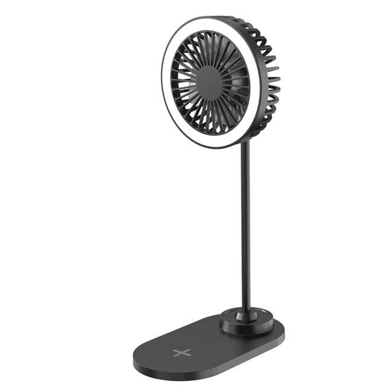 ZTECH IllumiBreeze - LED Desk Fan with Wireless Charging Base - Walmart.com