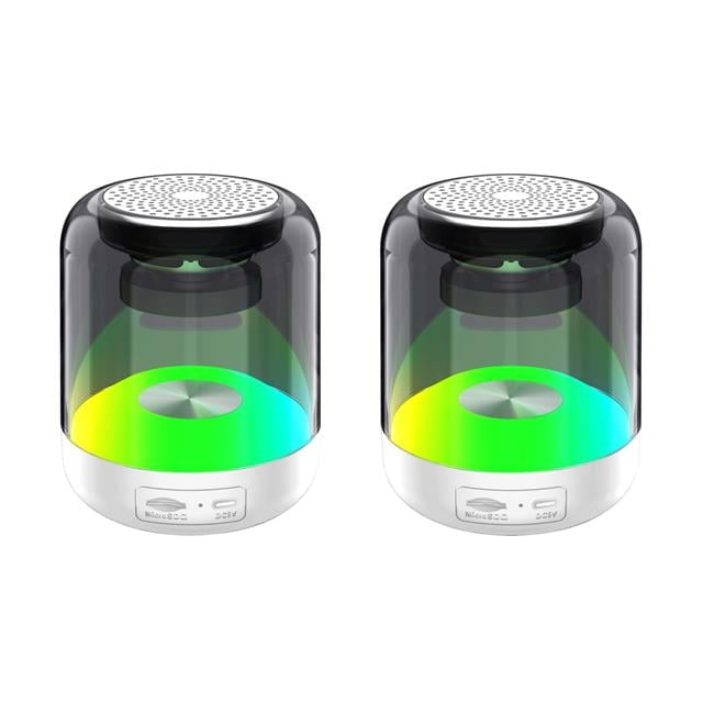 ZTECH SYNCWAVE 2-Pack of LED Wireless Speakers with Synchronized Audio - Walmart.com