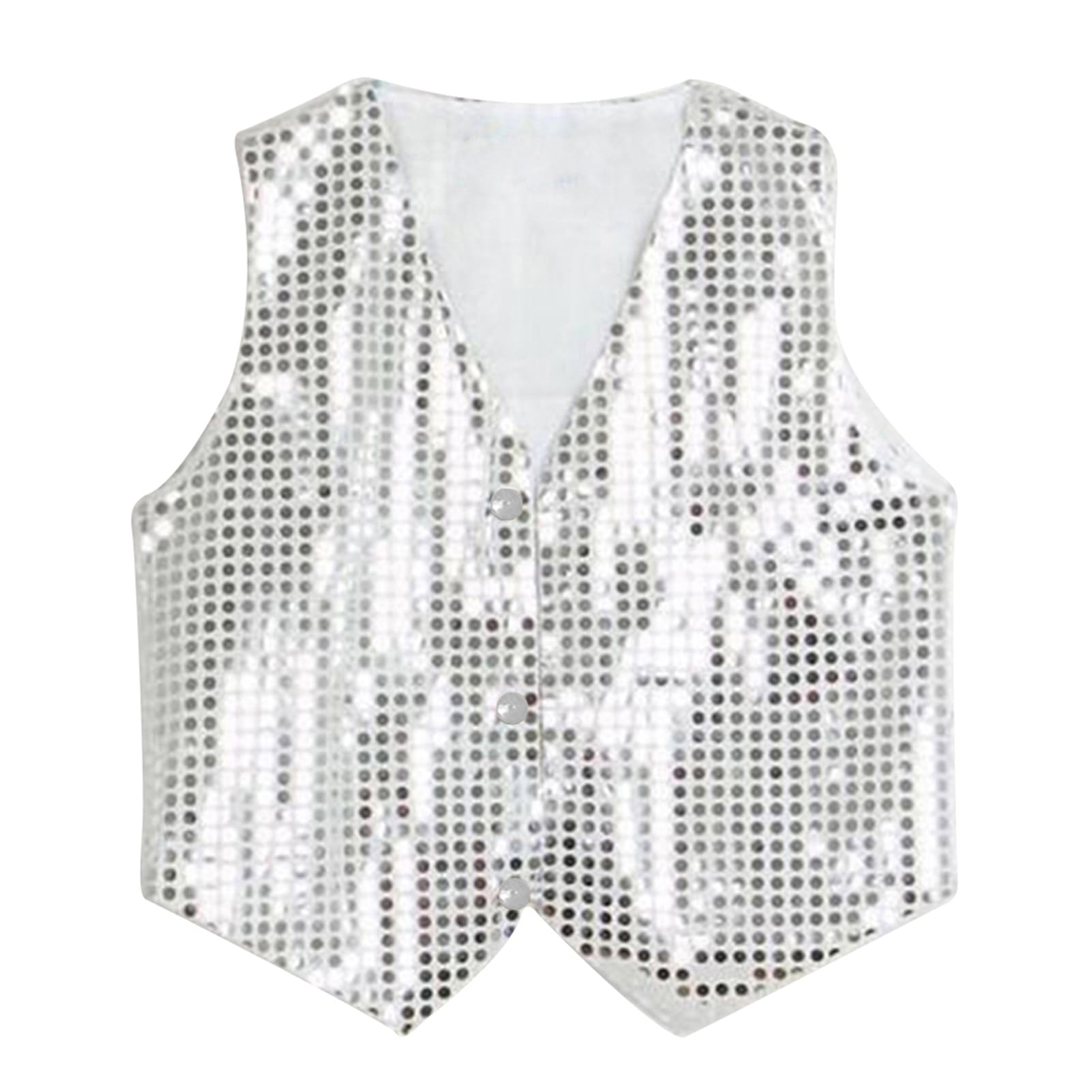 ZTGD Boys Girls Sequined Vest Waistcoat Hip-hop Dance Party Street Show ...