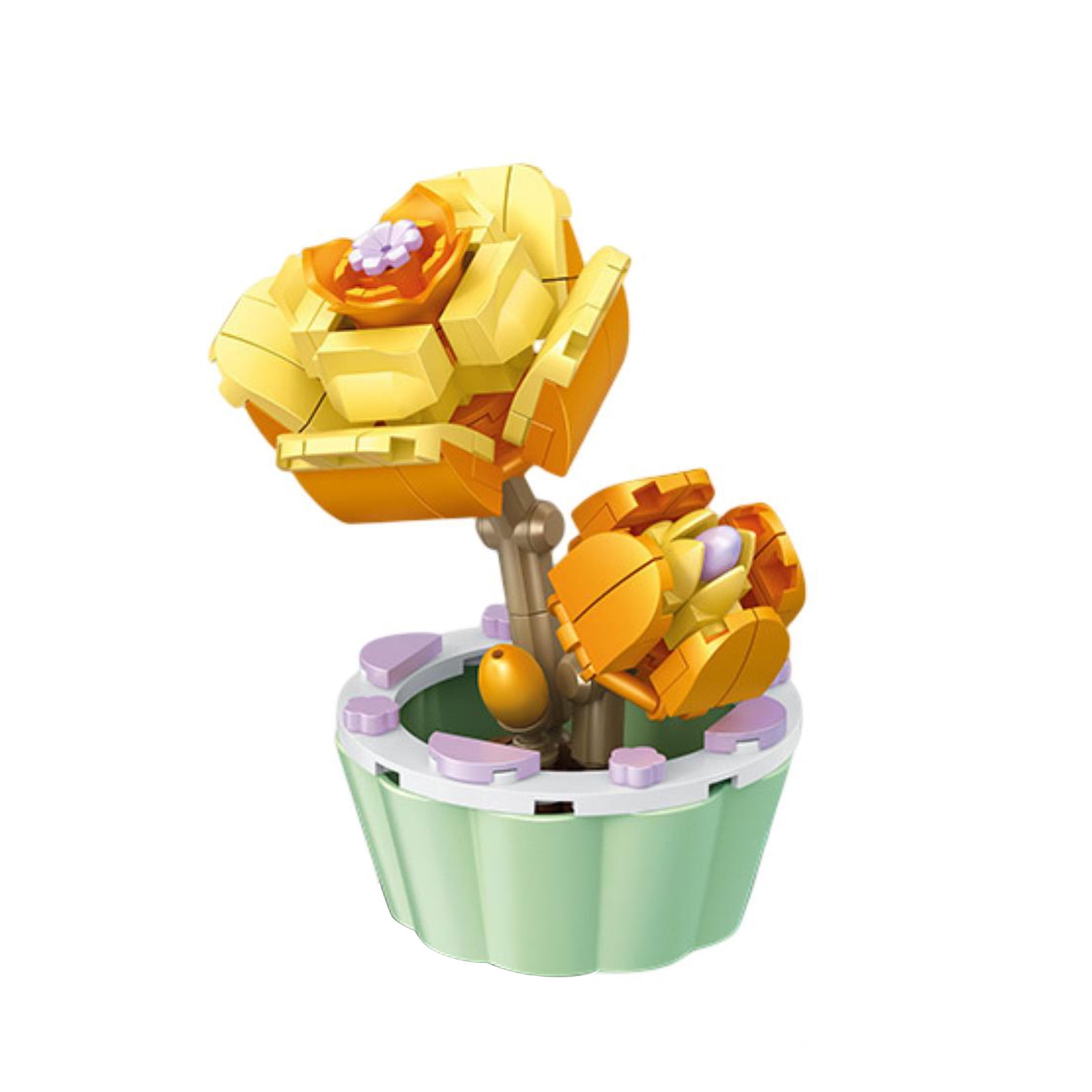 ZTGD Building Blocks Potted Plant Multi-styles Educational Assembly DIY ...