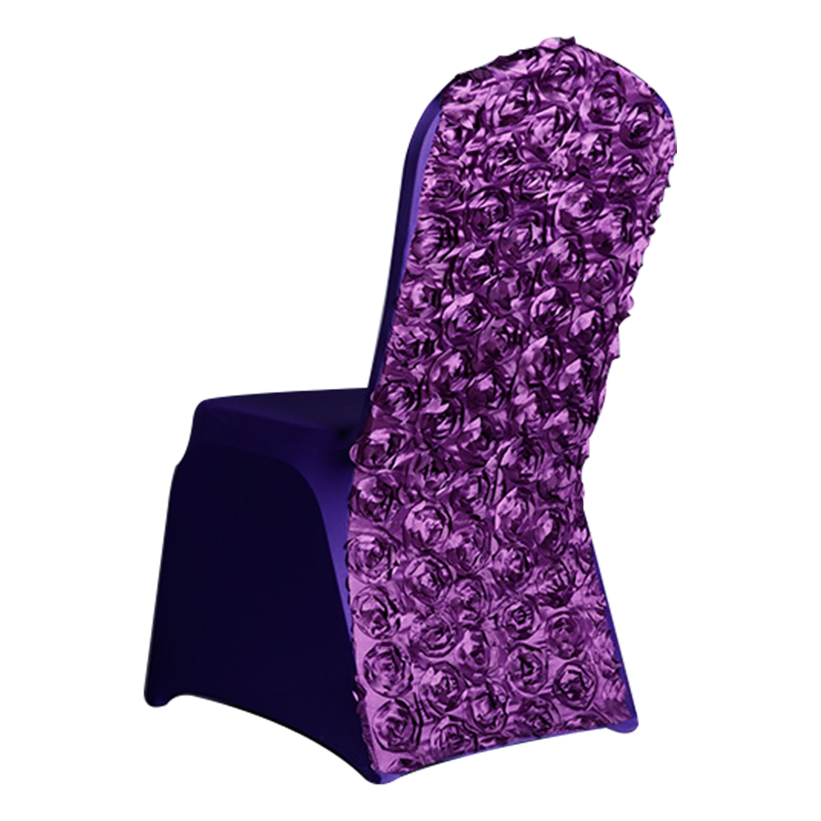ZTGD Chair Covers Elastic Tear Resistant Spandex Satin Rosette Back ...