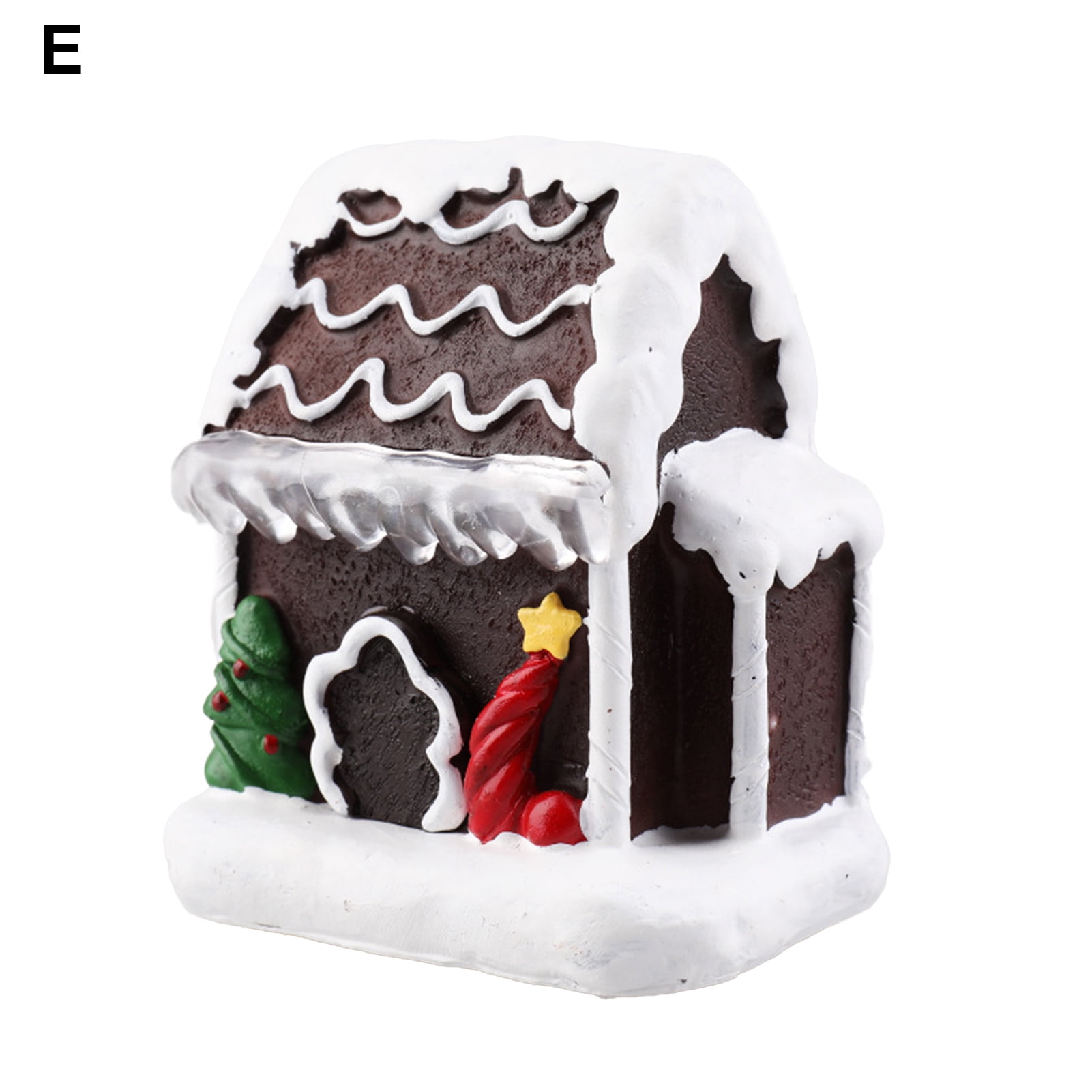 ZTGD Christmas House Eye-catching High Durability Resin Battery Powered ...