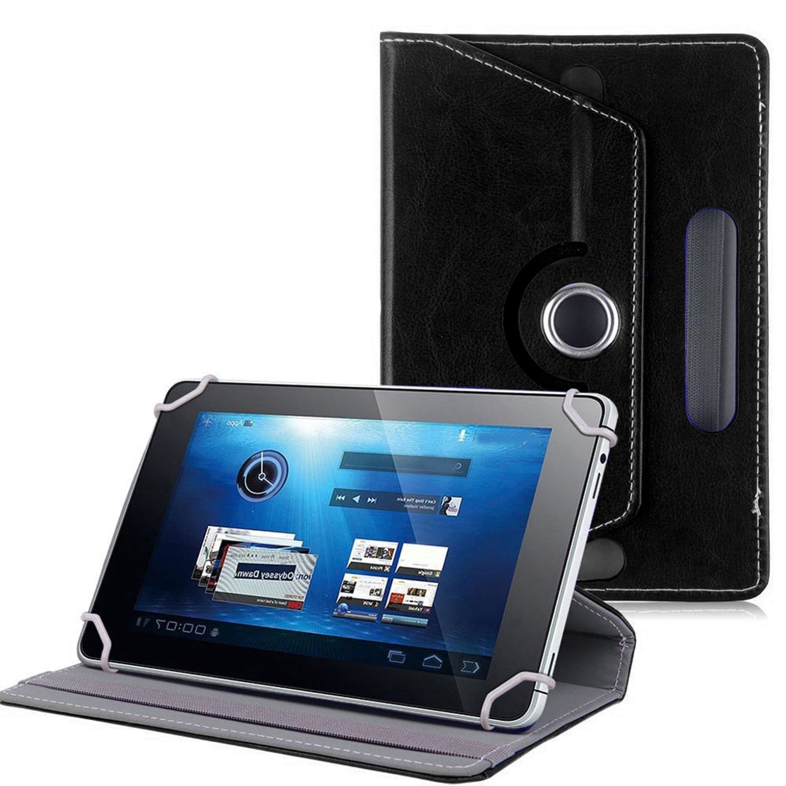 ZTGD Faux Leather Tablet PC Case Cover 360 Degree Rotating Stand ...