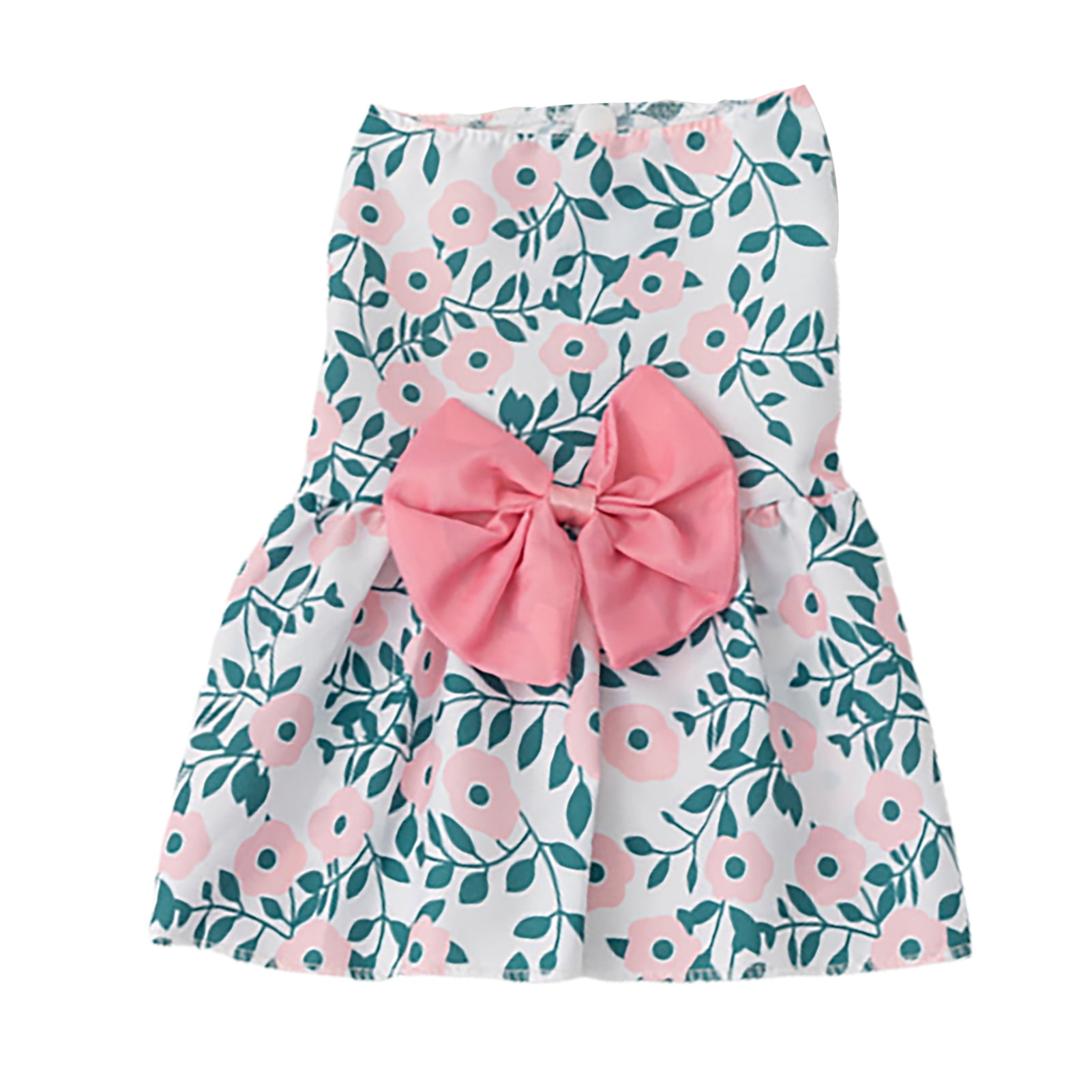 ZTGD Pet Floral Dress Cute Bow Colorful Print Sleeveless Pullover ...