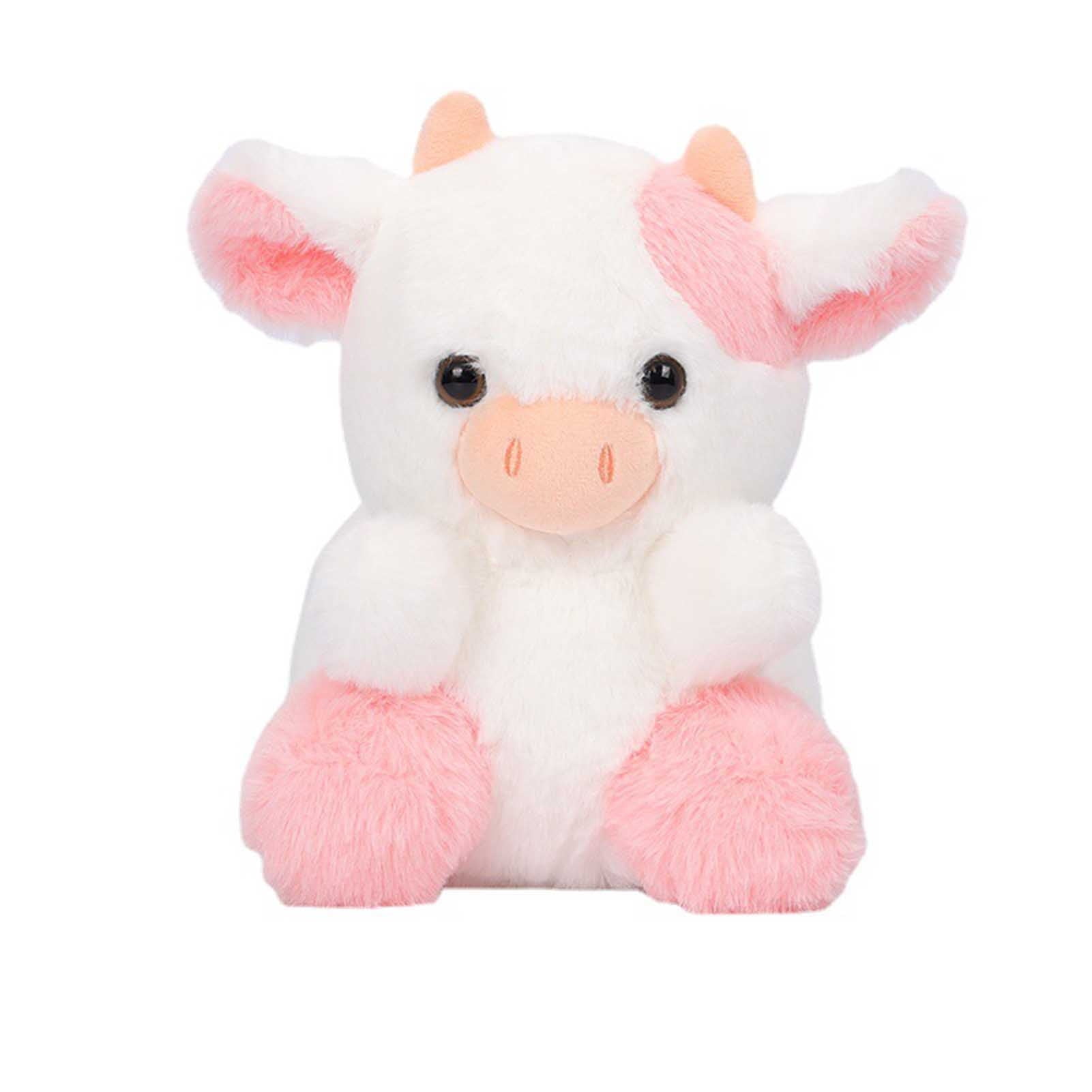 ZTGD Pink Cow Plushie Stuffie - Resilient & Soft, PP Cotton-filled ...