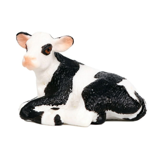 ZTGD Realistic Cow Cattle Figurine Model Crafts Ornaments Educational ...