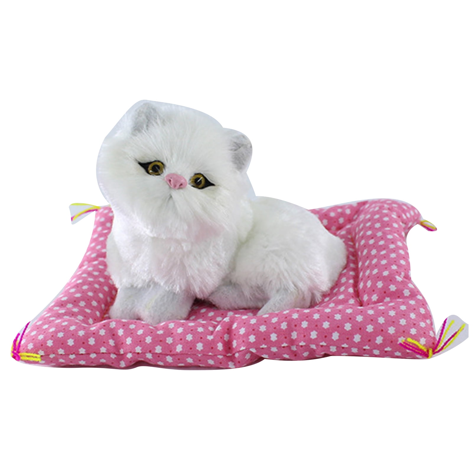 ZTGD Simulation Cute Cat Kitten Sound Plush Doll Toy with Sleeping Mat ...