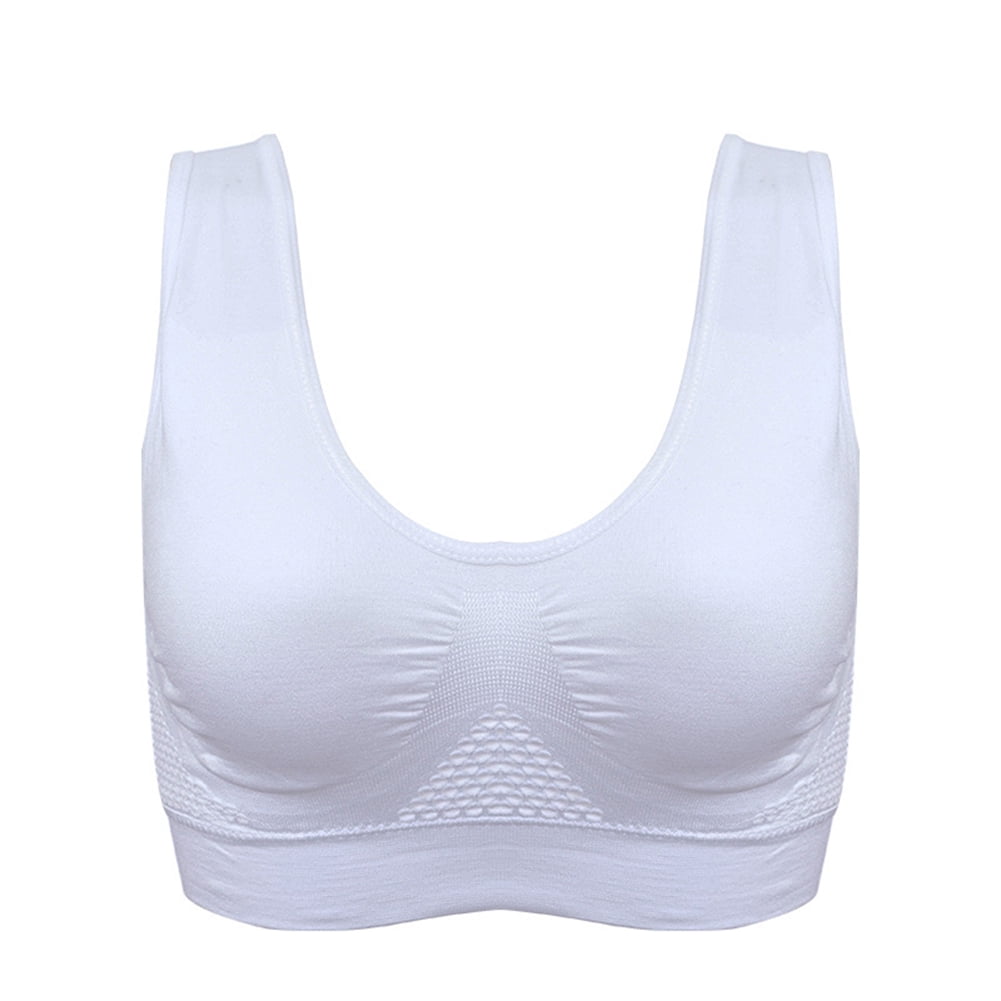 ZTGD Vest Bra with Chest Pad Wire Free Solid Color Women Seamless ...