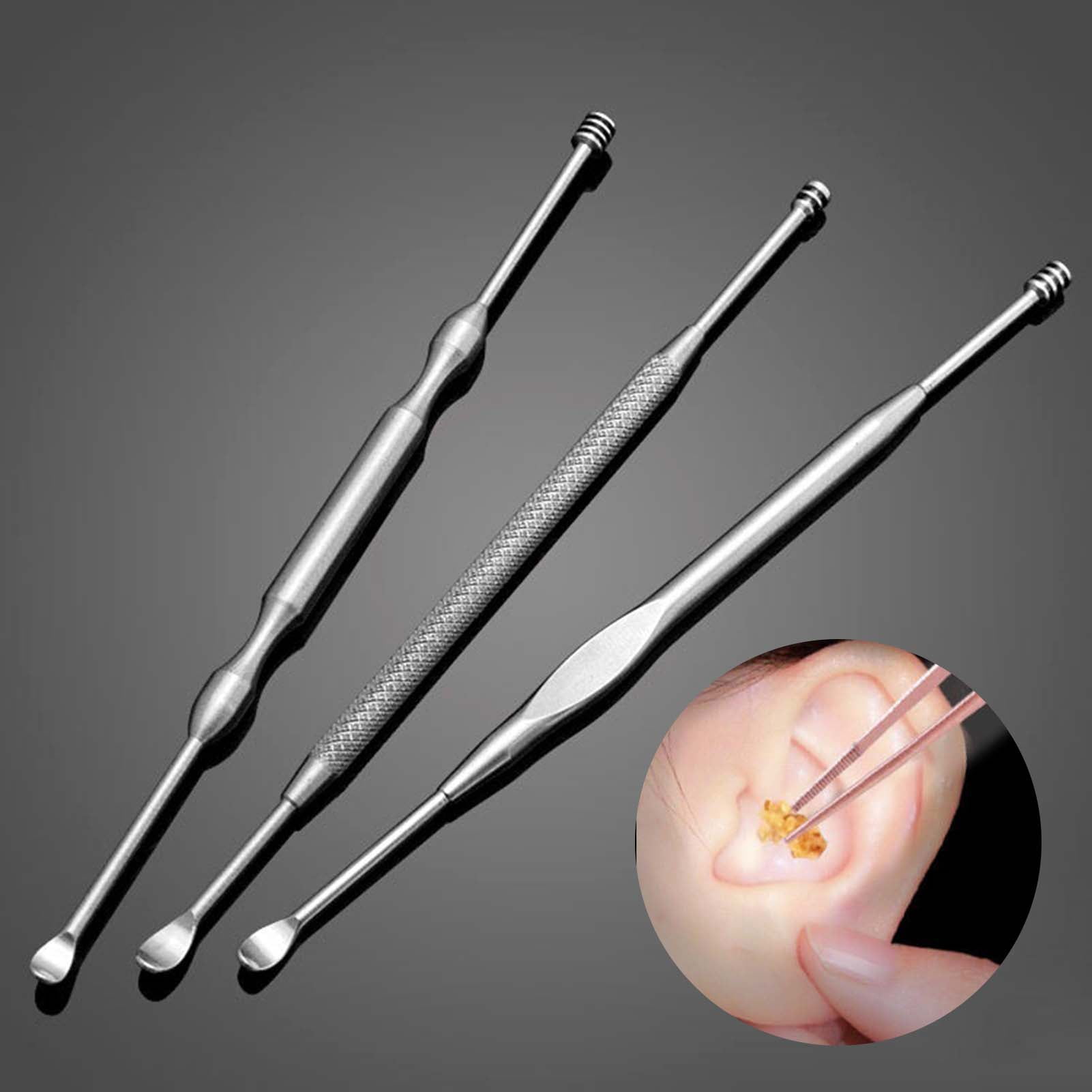 ZTGD W-01/W-02/W-03 Earpick Spoon Double Head 360 Degree Rotation ...