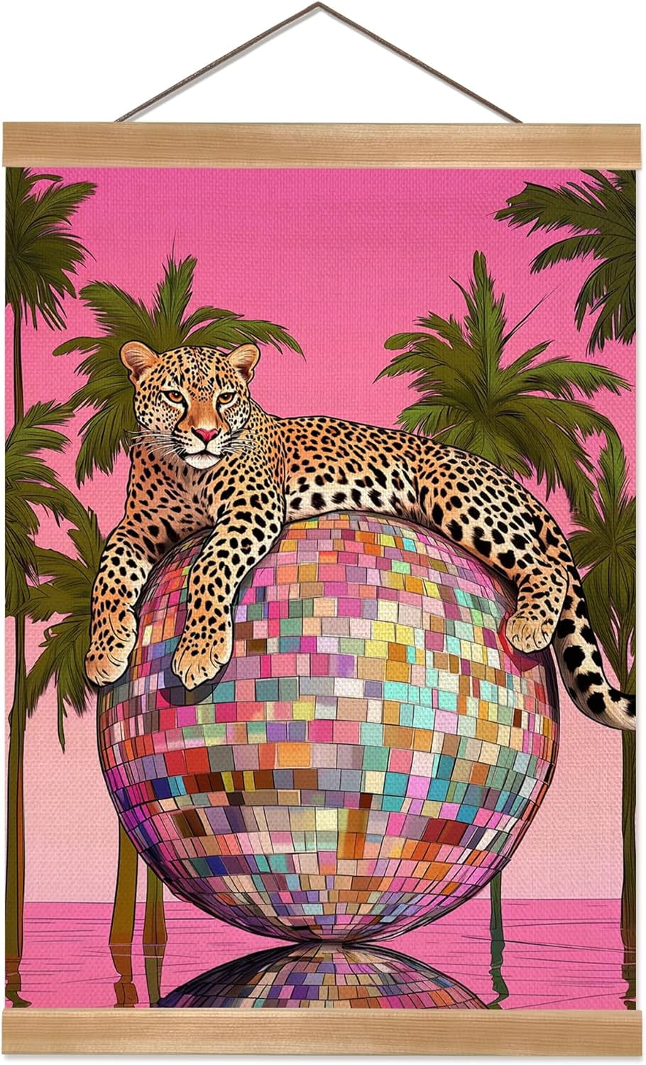 ZTGDA Cheetah Wall Art Retro Jungle Aesthetic Linen Canvas Poster with ...