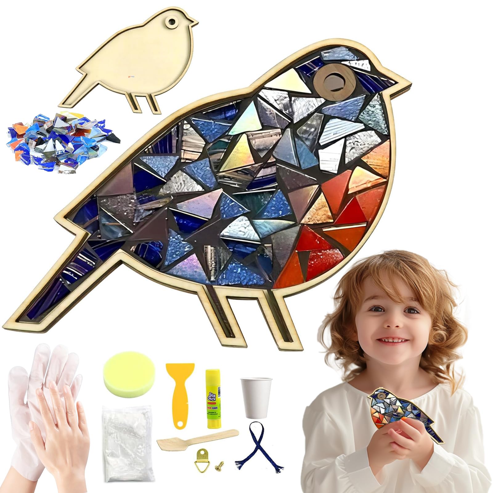 ZTIKSNYU DIY GlassTRDN Tiles Bird Art Crafts Adults Art Projects Home ...