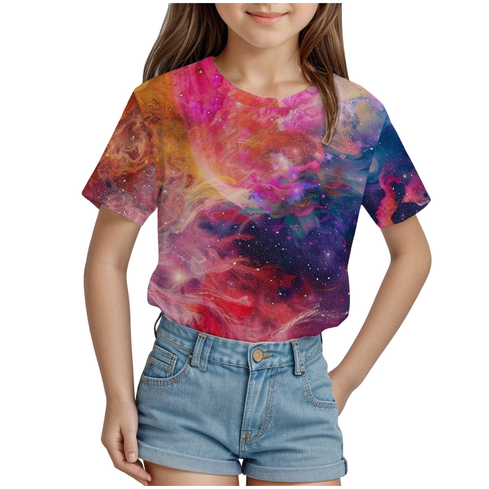 ZTKWD Shirts for Boys Girls Kids 3D Print Graphic Cool Design Colorful ...